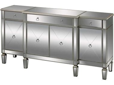 Silver Buffet Tables with Sideboards: Black and Silver Buffet Tables