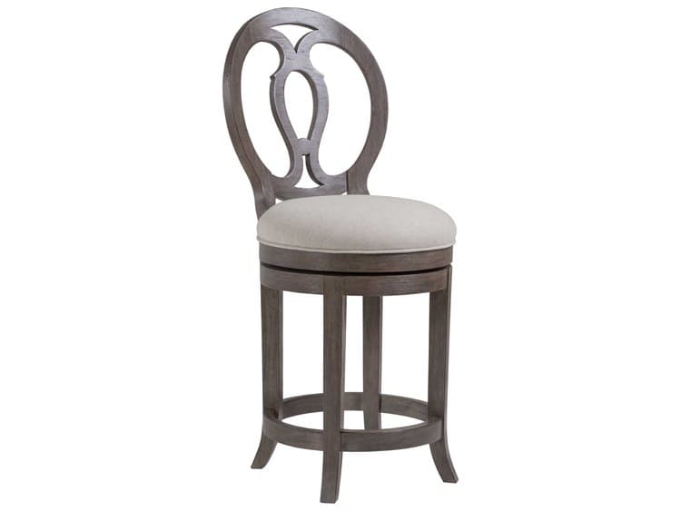 Artistica Axiom Grigio Upholstered Swivel Counter Stool | ATS20058954101