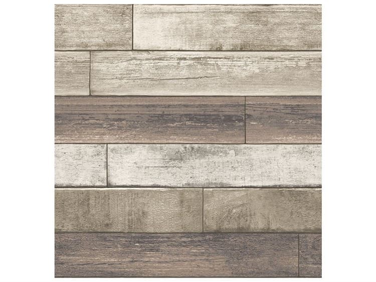 Brewster Home Fashions A-street Prints Porter Coffee Weathered Plank ...