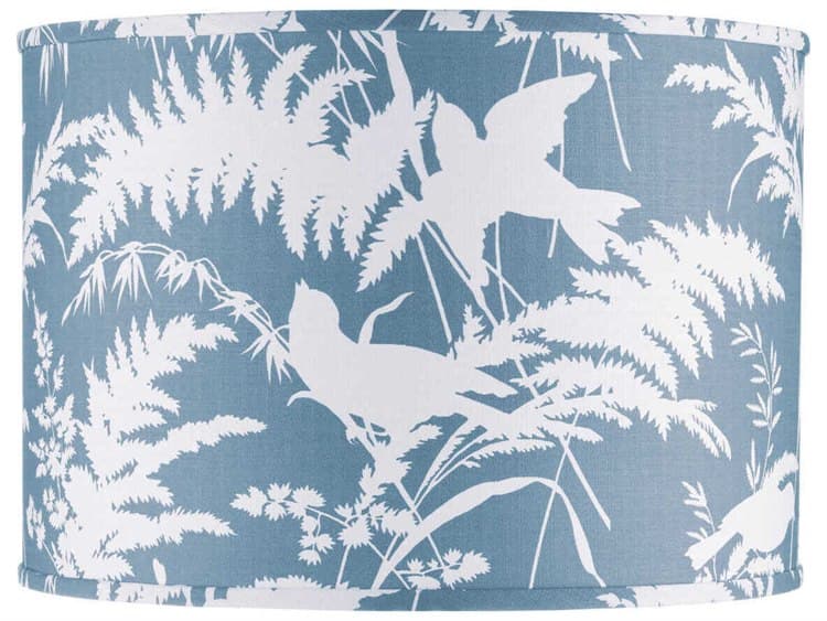 Currey & Company Aviary Dusty Blue Large Drum Lamp Shade | CY09006008