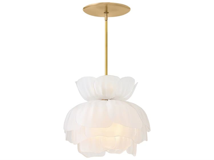 Fredrick Ramond Fantine 7-Light Unlacquered Brass Pendant | FDFR46895UB