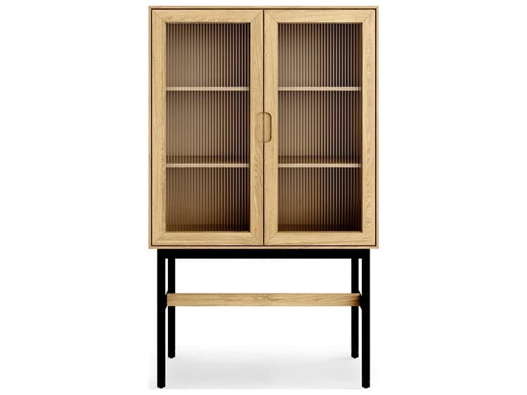 Gus* Modern Munro White Oak Display Cabinet | GUMECVTMUNRWHIOAK