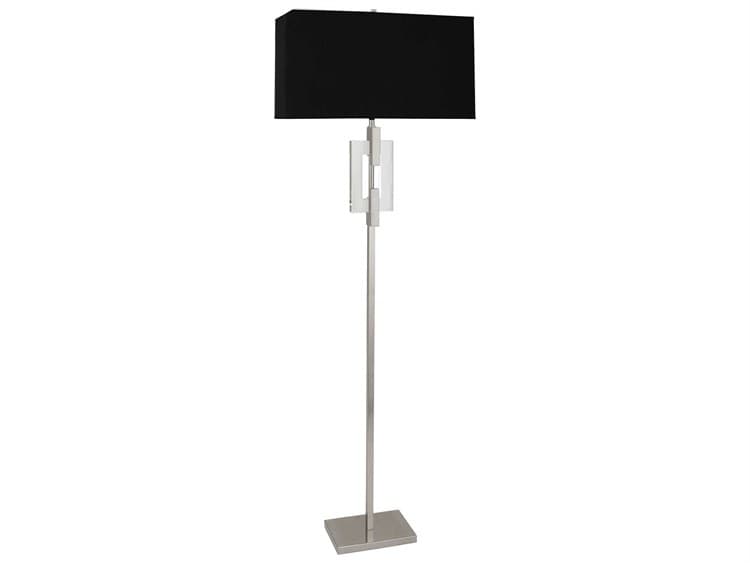 Robert Abbey Lincoln Polished Nickel Crystal Floor Lamp | RBA1021B