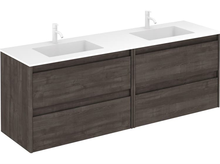 WS Bath Collections Ambra Samara Ash Vanity | WSBAMBRA160SA