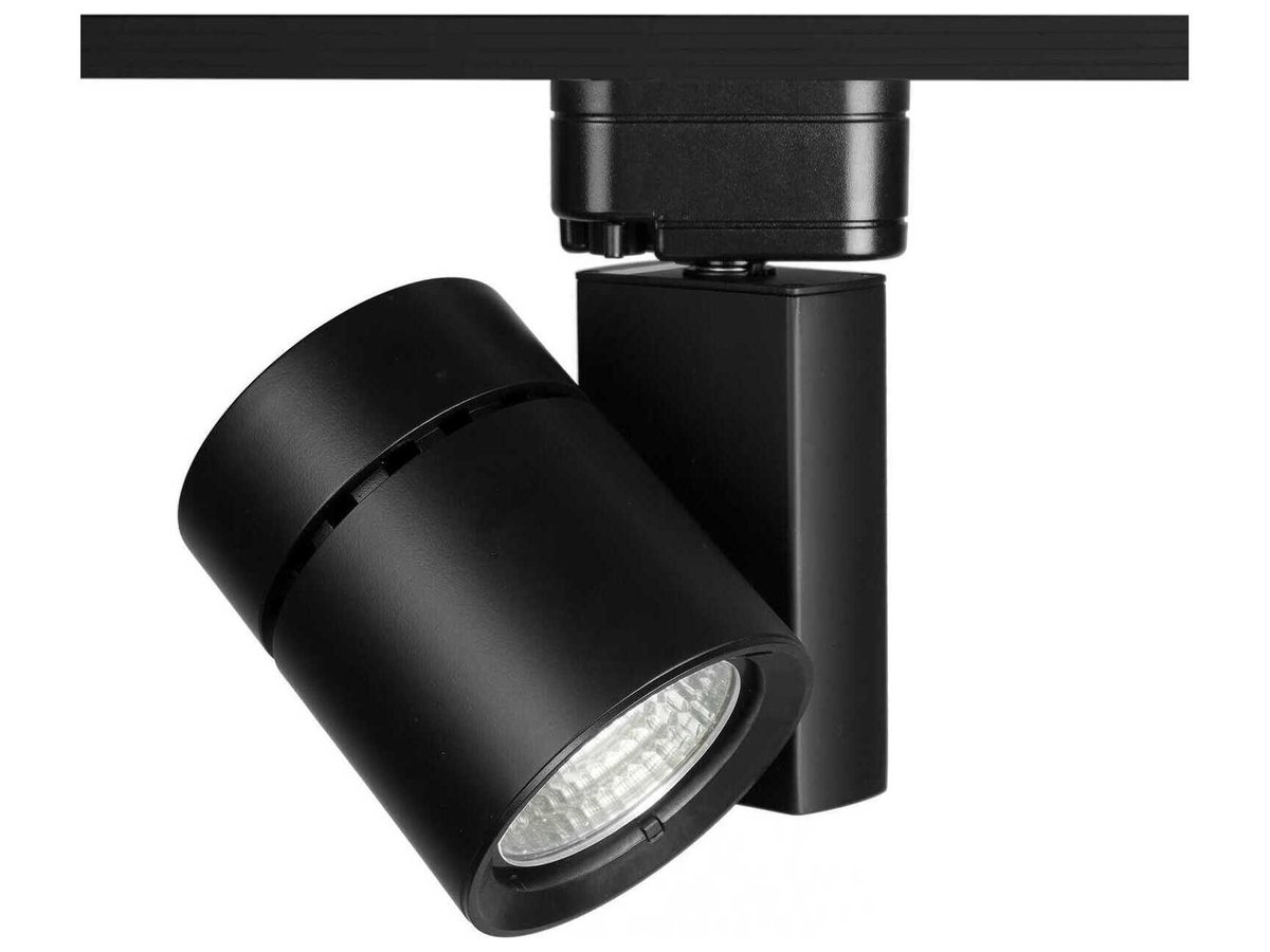 WAC Lighting Exterminator-II 1-Light Black Cylinder Track Head | 1052F ...