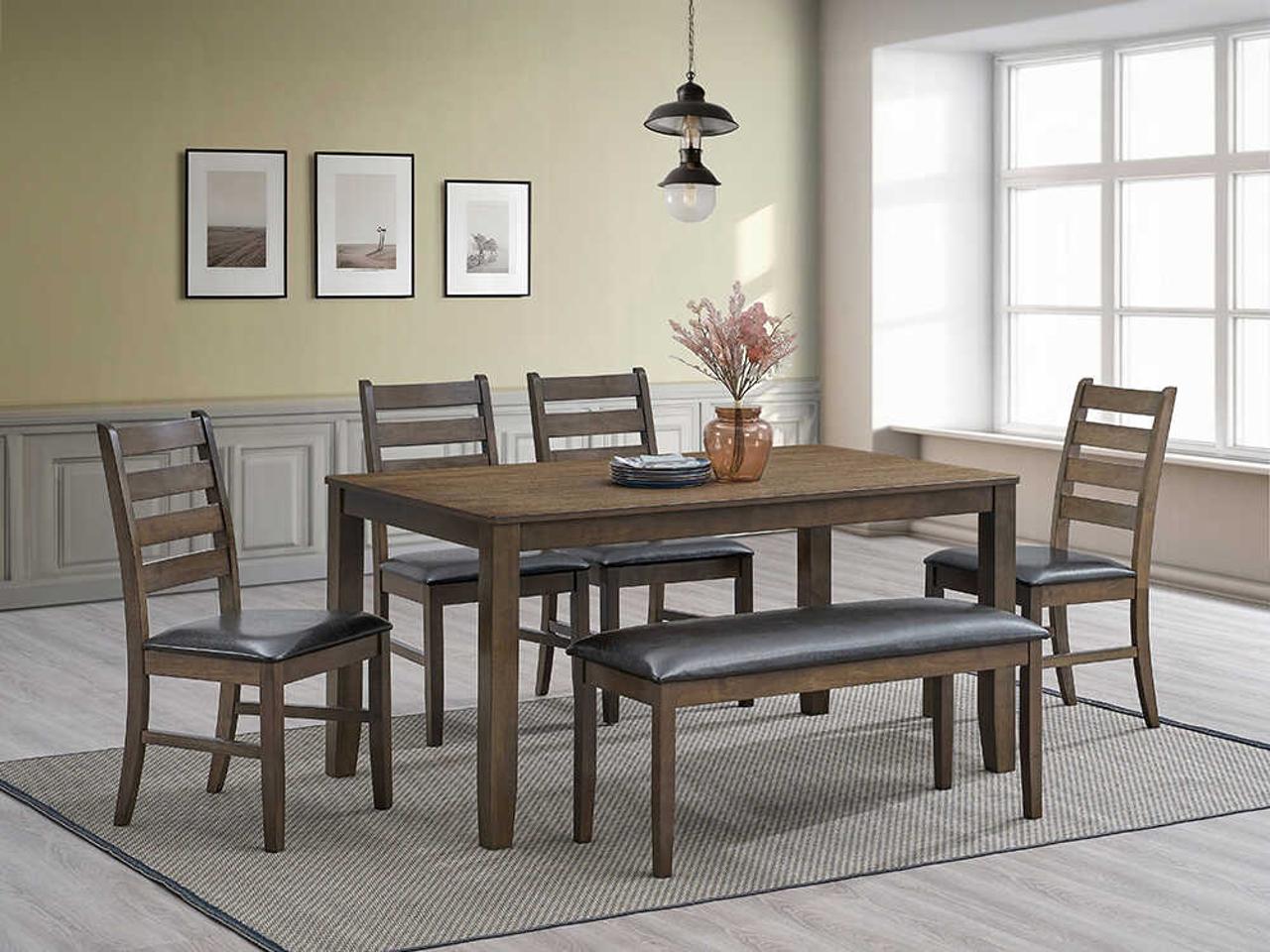 Acme Furniture Damica Rectangular Wood Walnut Dining Table | DN04010 ...
