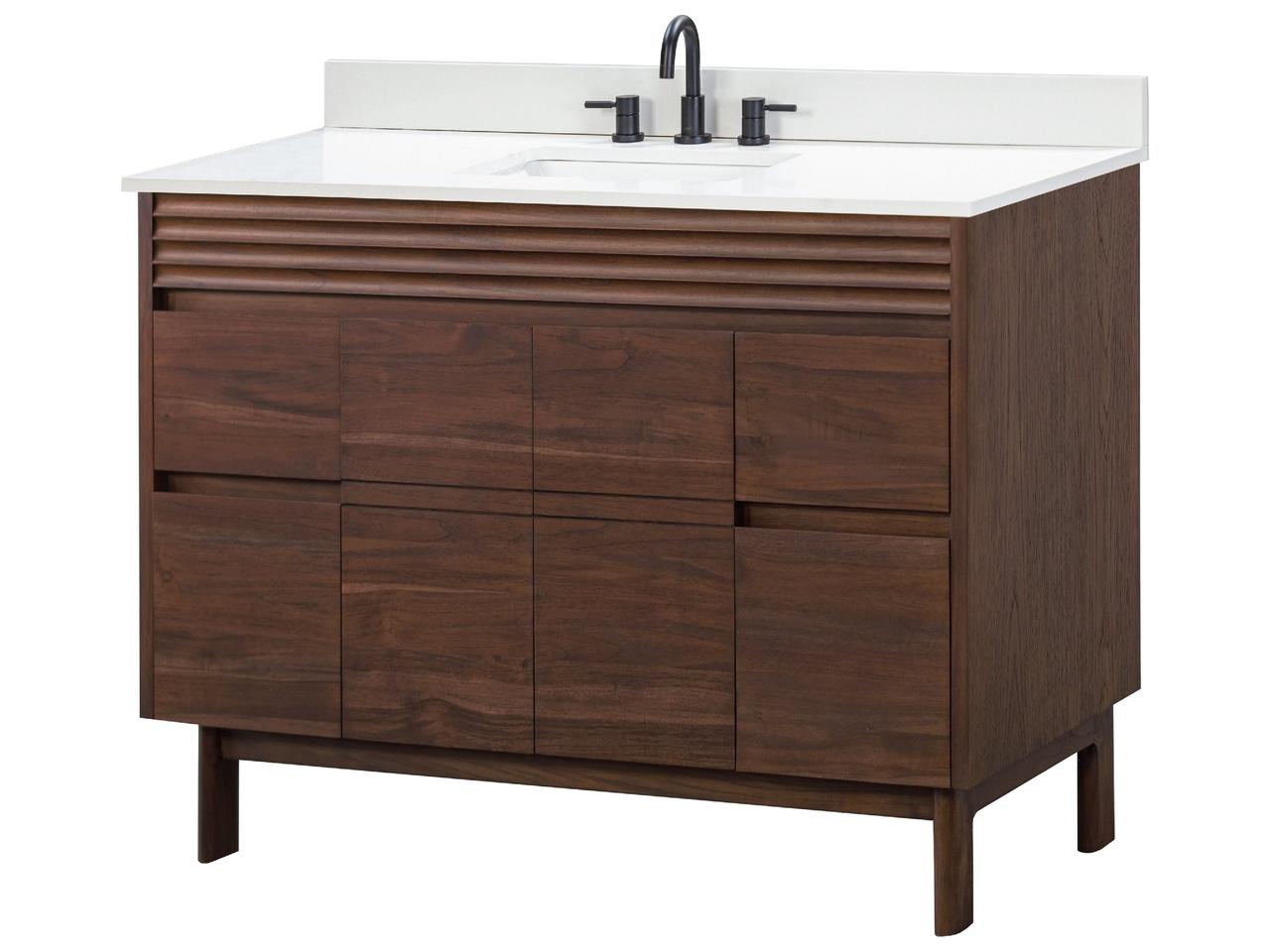 Avanity Carina 49 in. Single Sink Bathroom Vanity in Coffee Teak with ...