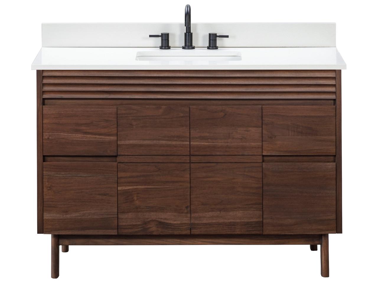 Avanity Carina 49 in. Single Sink Bathroom Vanity in Coffee Teak with ...
