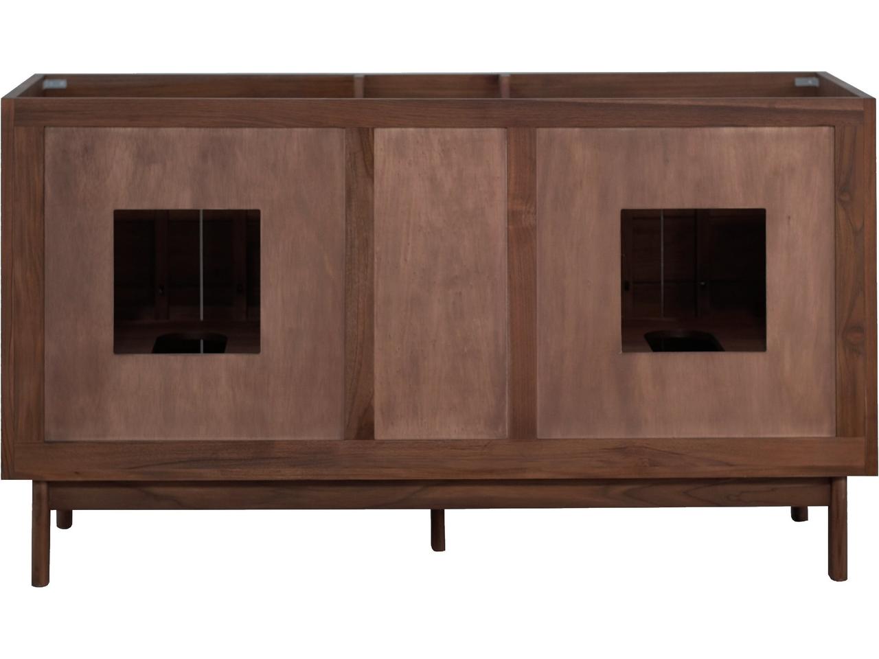 Avanity Carina 61 in. Double Sink Bathroom Vanity in Coffee Teak with ...