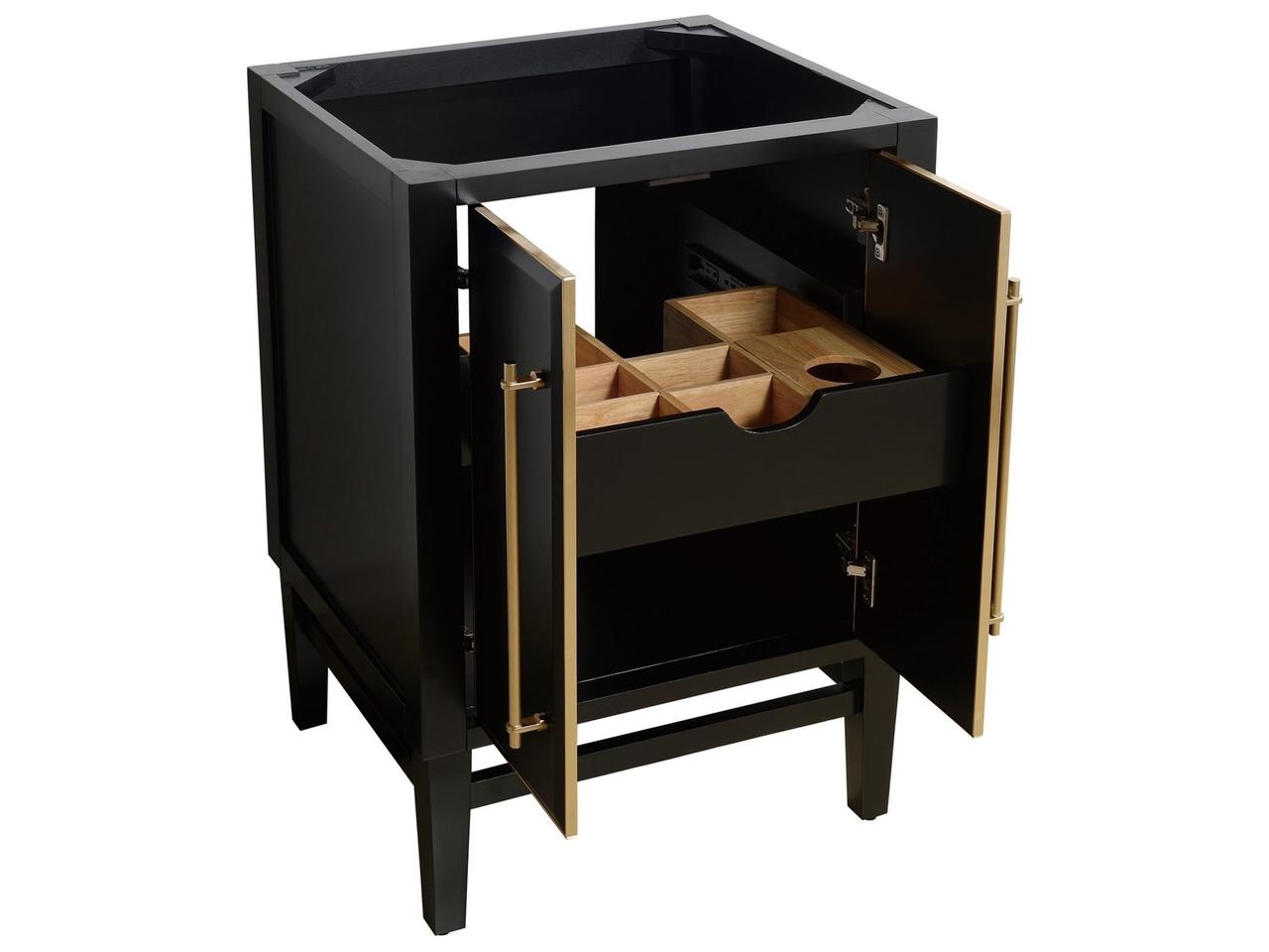 Avanity Mason 25 in. Single Sink Bathroom Vanity in Black with Gold ...