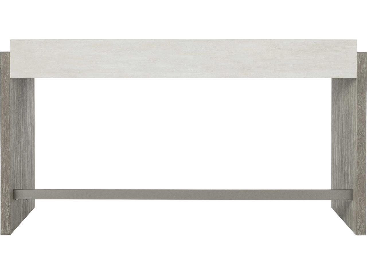 Bernhardt Foundations Desk — Modern Acacia Wood Minimalist Office ...
