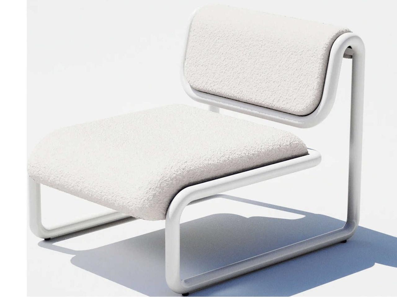Bend Goods Tube White Accent Chair | TUBELOUNGE-CRBCLEWH | TopModern