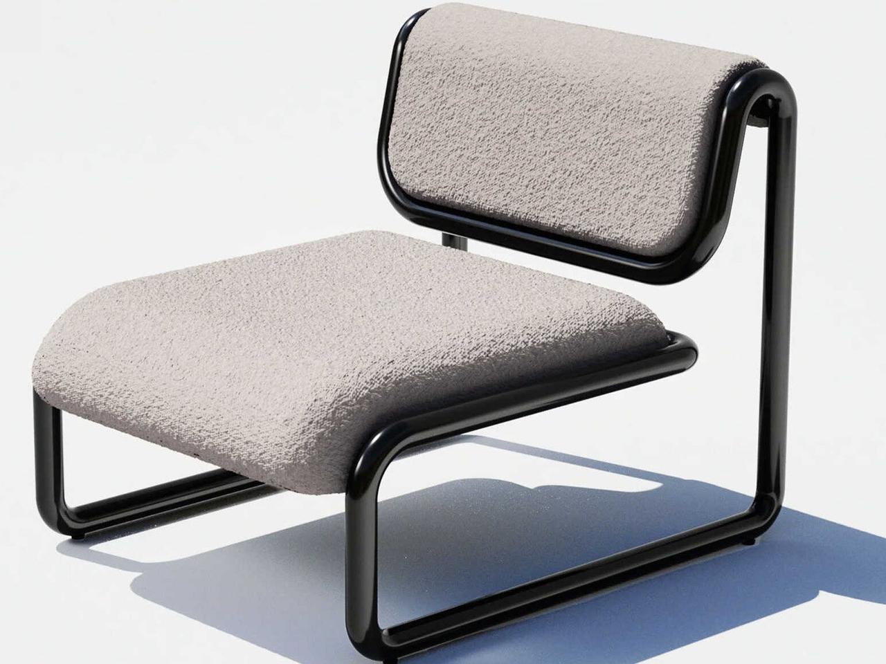 Bend Goods Tube Black Accent Chair | TUBELOUNGE-GRBCLEBLK | TopModern