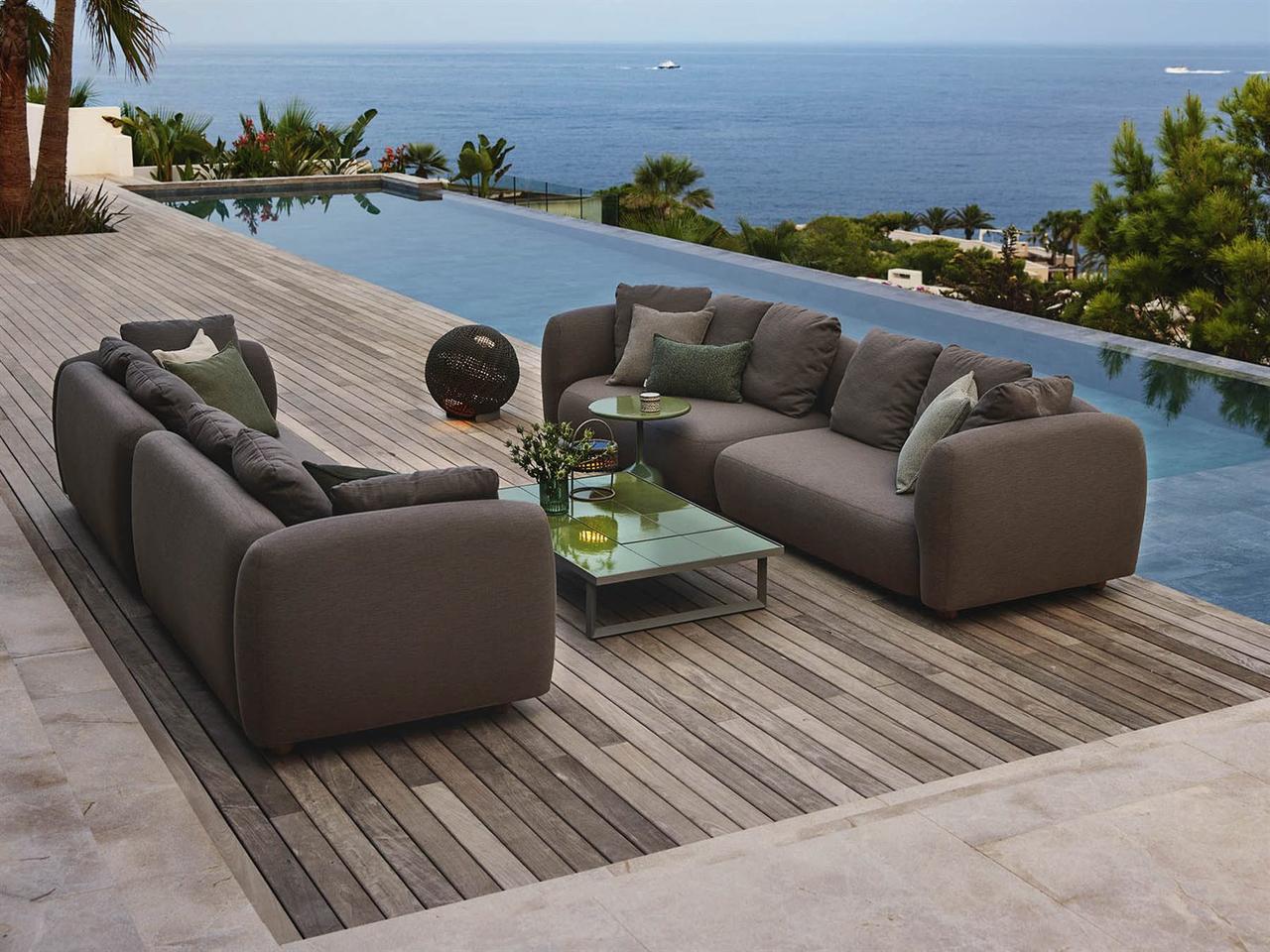 Cane Line Outdoor Capture Taupe Airtouch Sectional Lounge Set ...