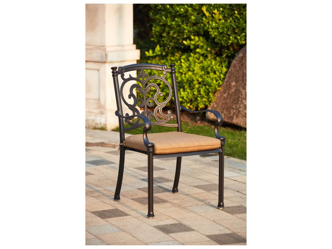 Darlee Santa Barbara Cast Aluminum 7-Piece 72 x 42 Inch Rectangular ...
