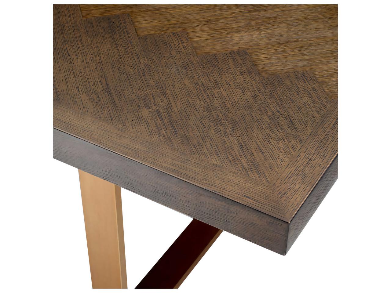 Eichholtz Melchior 118 Inch Rectangular Dining Table — Brown Oak Veneer ...