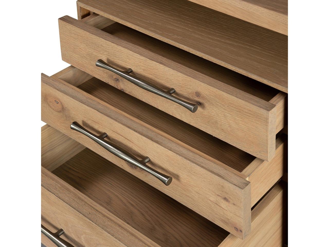 Four Hands Bina Lauren Executive Desk — Natural Resawn Oak with Steel ...