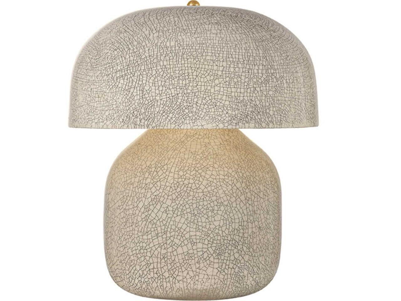 Hudson Valley Leetown Aged Brass Ceramic Inked Crackle Gray Table Lamp ...