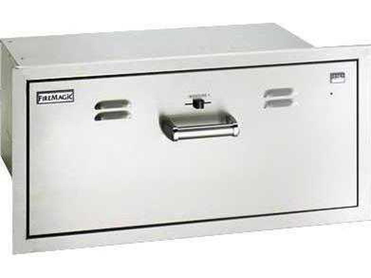 Fire Magic 30-Inch Stainless Steel Electric Warming Drawer | PatioLiving