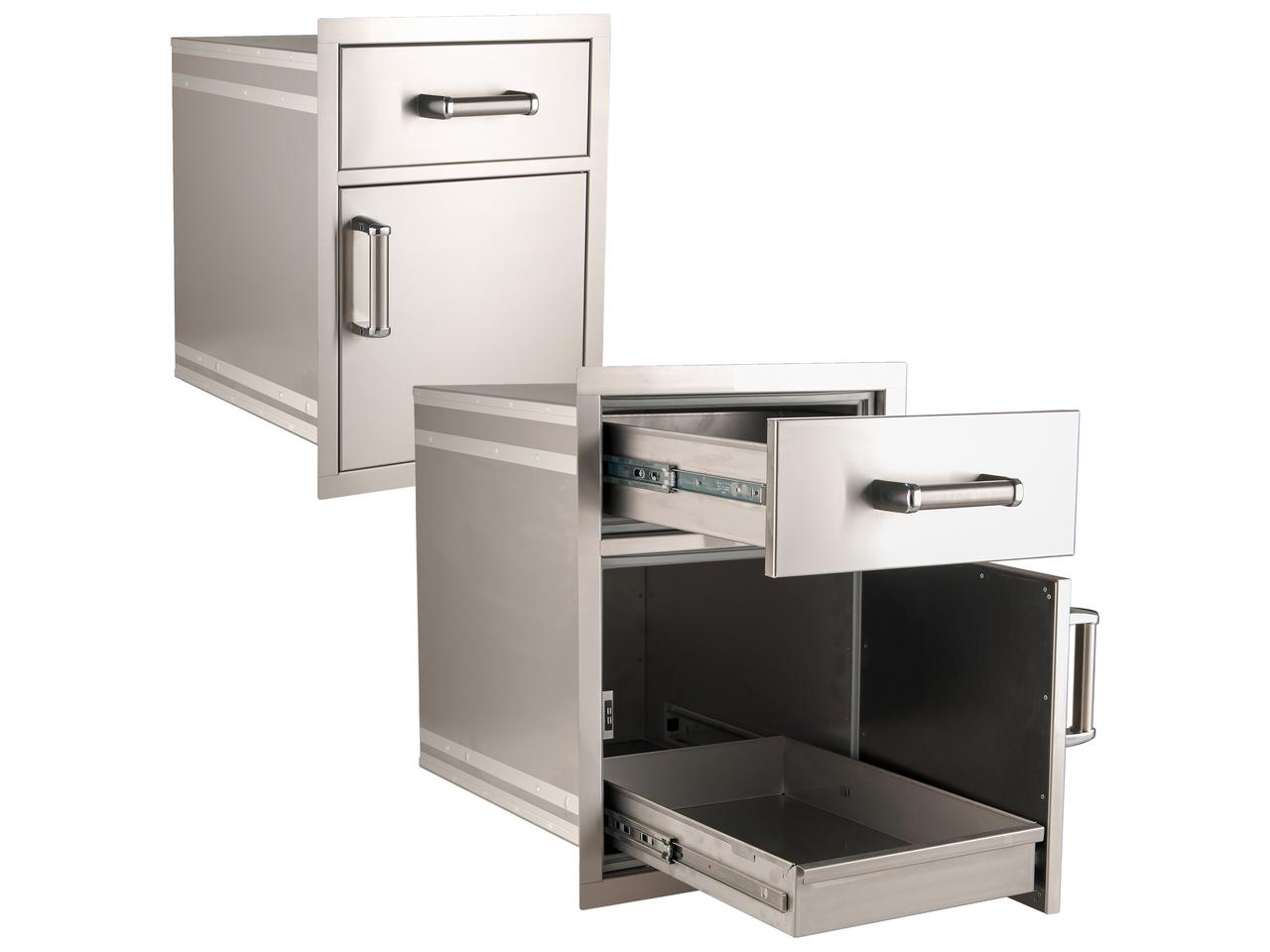 Fire Magic Medium 304 Stainless Steel Pantry Door Drawer Combo ...
