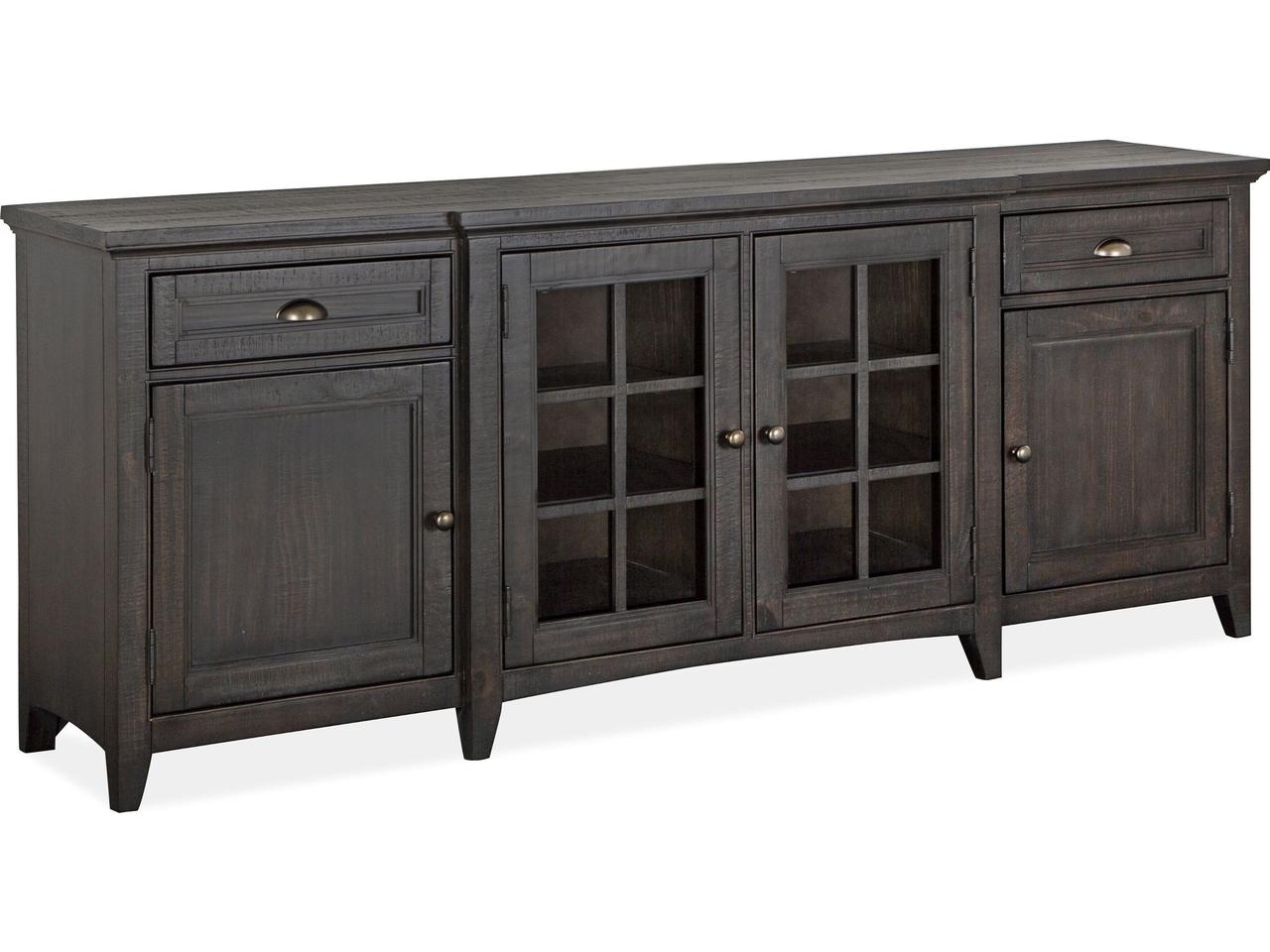 Pulaski Westley Falls 80 Pine Wood Graphite Media Console | E4399-08 ...