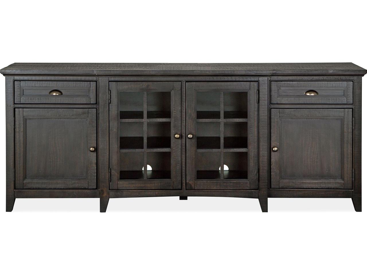 Pulaski Westley Falls 80 Pine Wood Graphite Media Console | E4399-08 ...