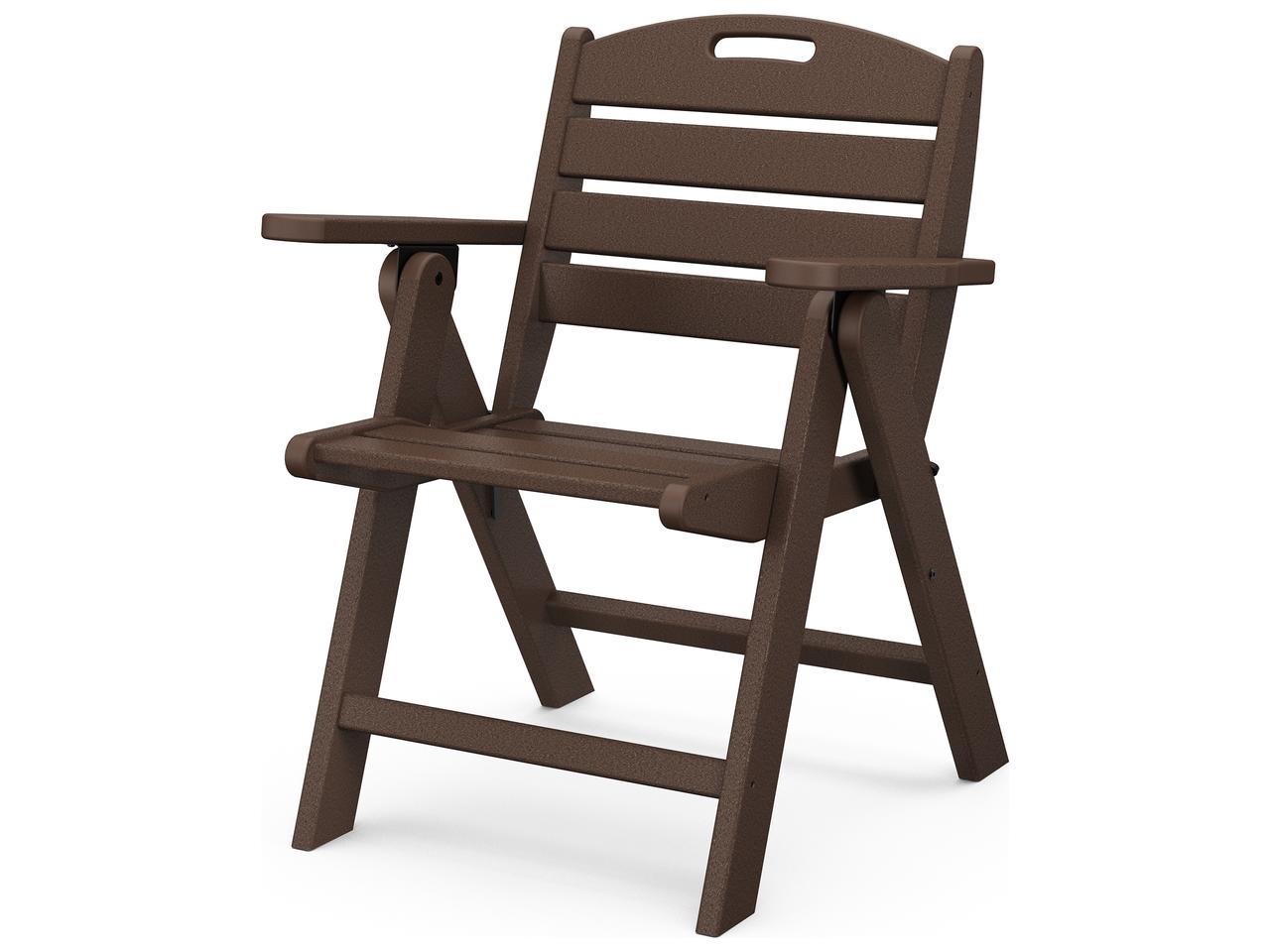 POLYWOOD Nautical Folding Lowback Accent Chair — All-Weather Recycled ...