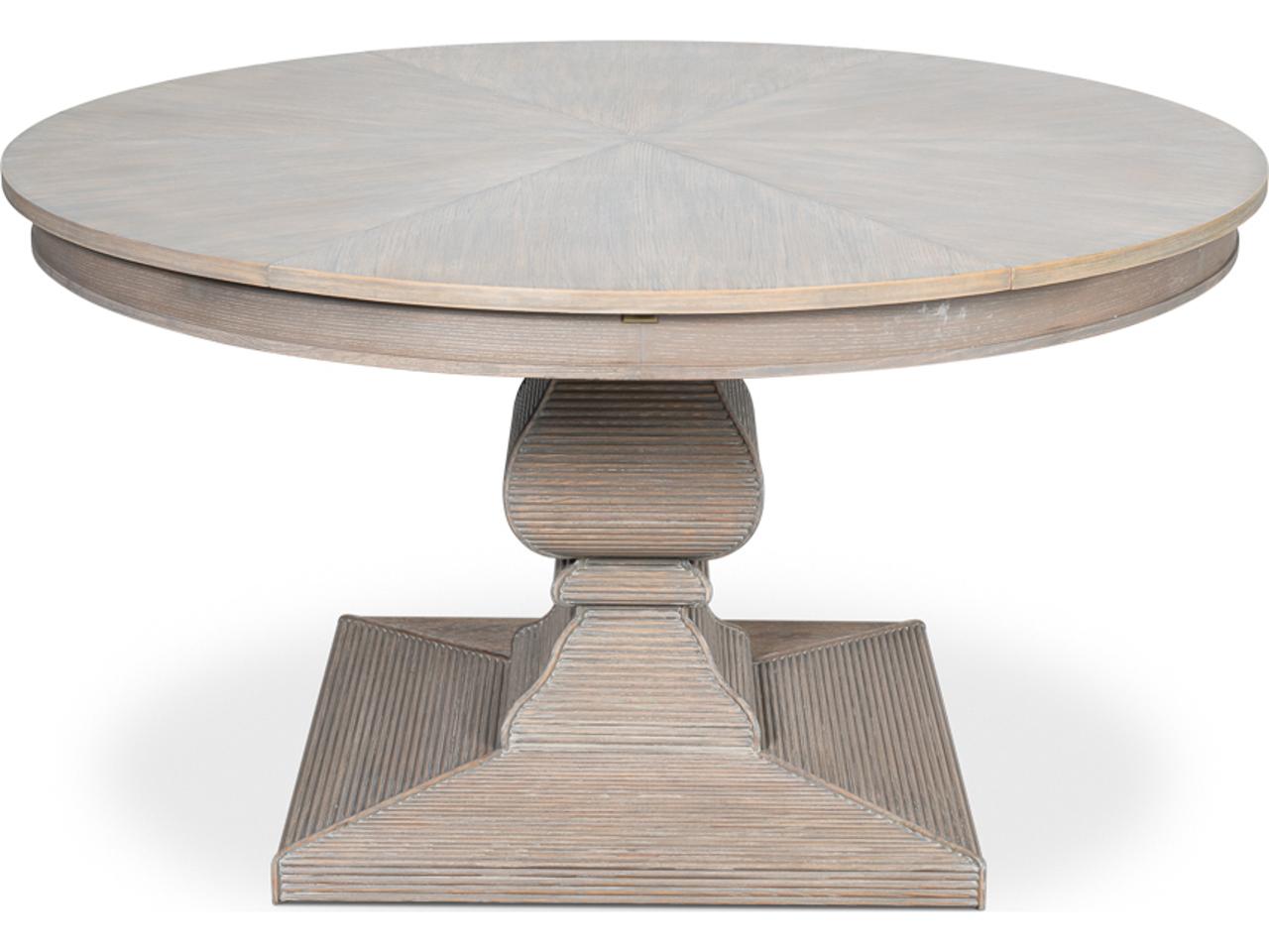 Sarreid Ltd Kelso Jupe Extension Dining Table — Round 66 to 84 Inch ...