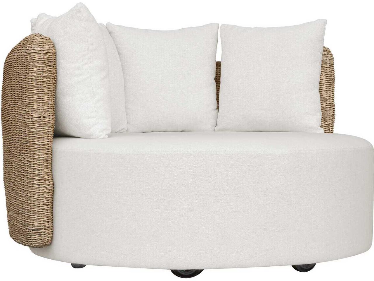 Uttermost Sunset Outdoor Round Swivel Day Bed — Light Gray Wicker ...