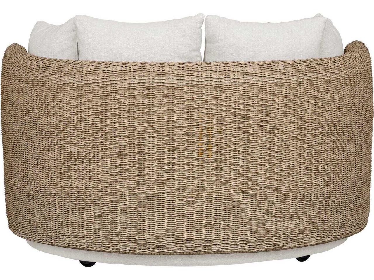 Uttermost Sunset Outdoor Round Swivel Day Bed — Light Gray Wicker ...