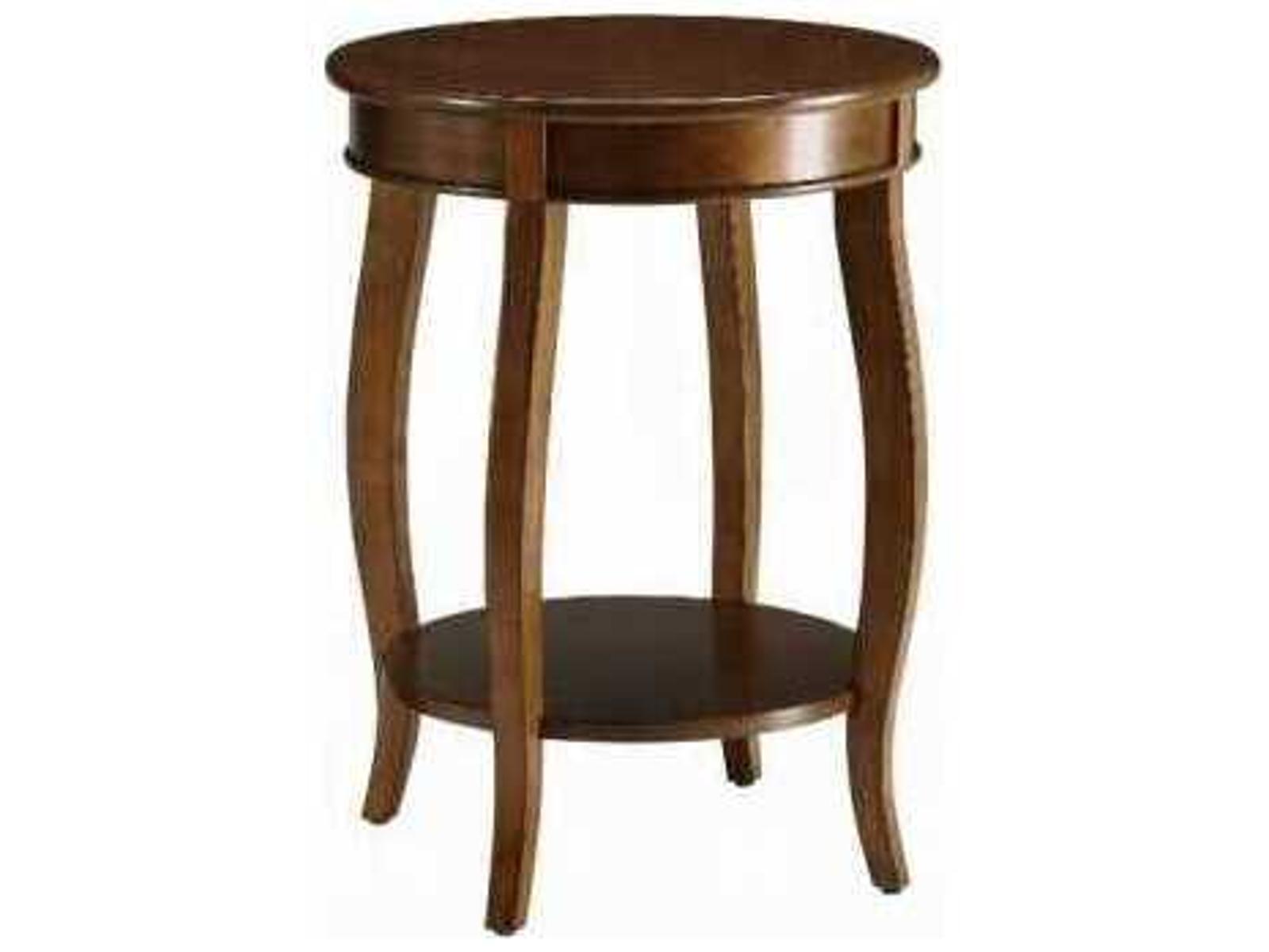 Acme Furniture Aberta Round Accent End Table — Walnut Finish with ...