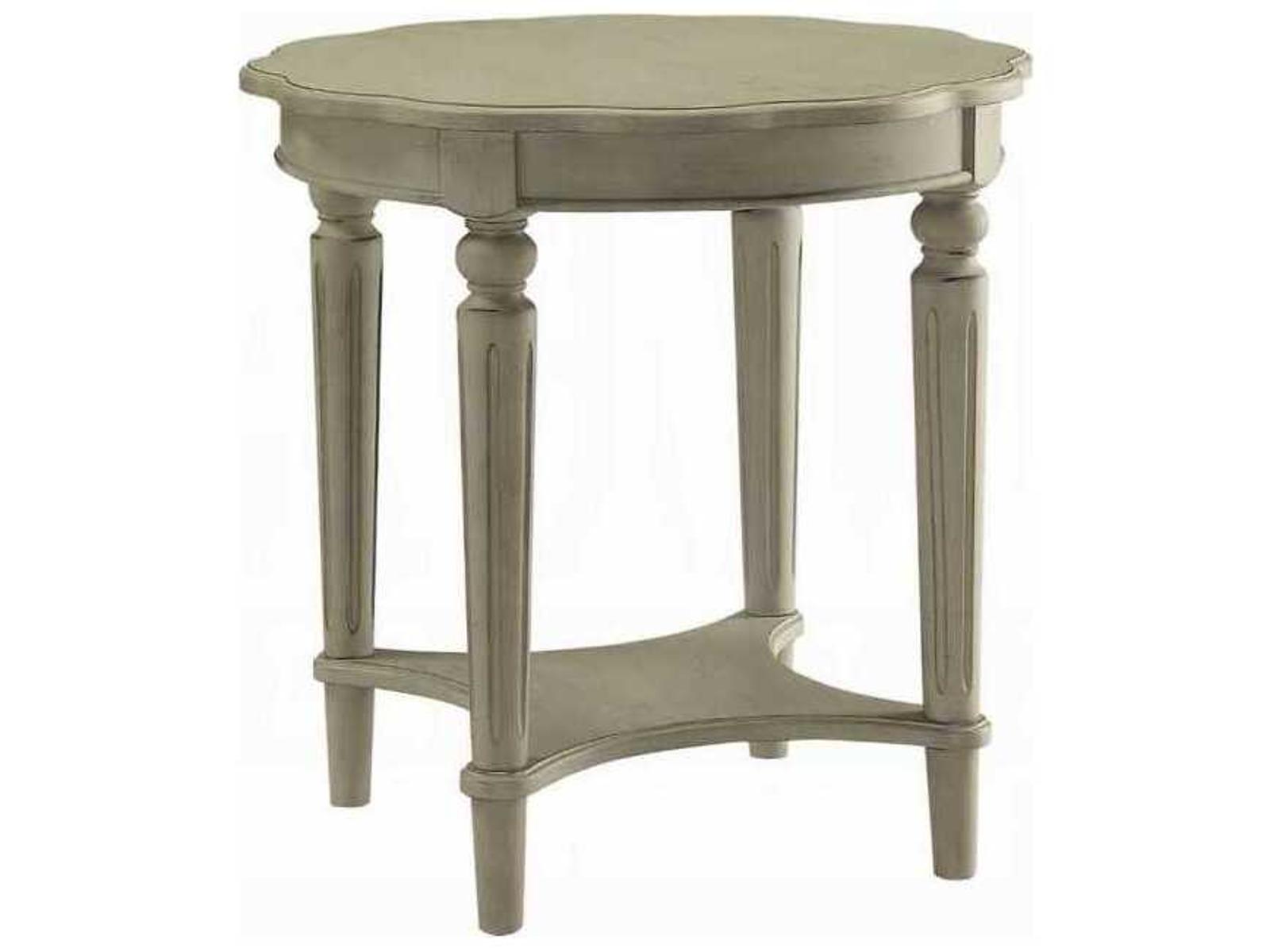 Acme Furniture Fordon Round End Table — Antique Gray French Country ...