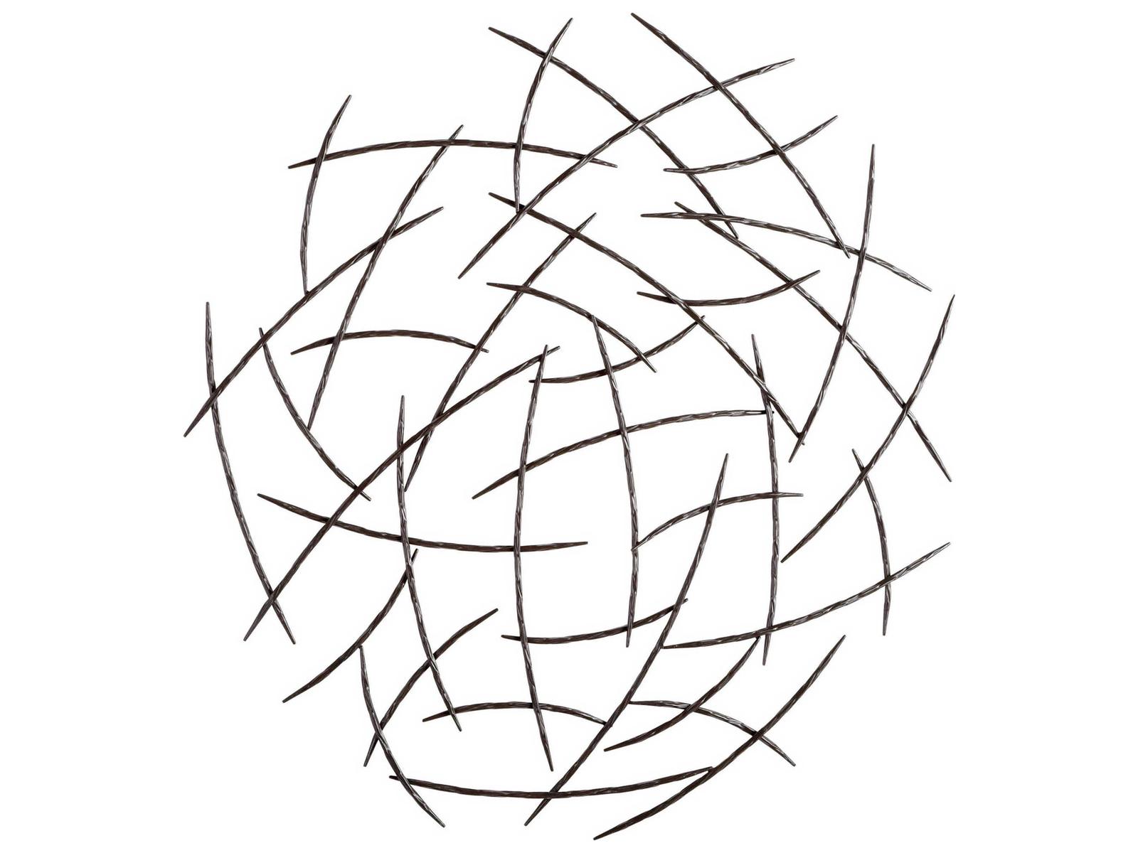Cyan Design Elias 43-Inch Round Abstract Wall Art — Graphite Iron Wall ...