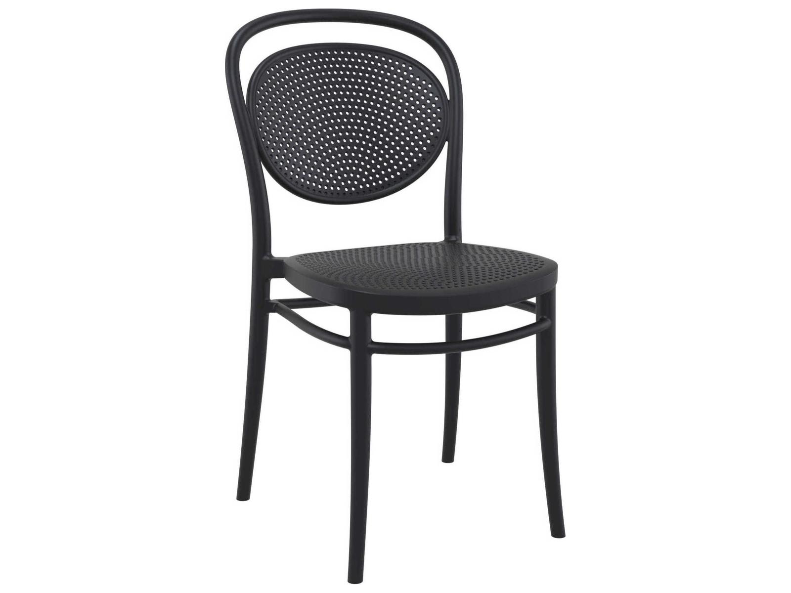 Compamia Marcel Black Polypropylene Dining Chair | ISP257-BLA | LuxeDecor