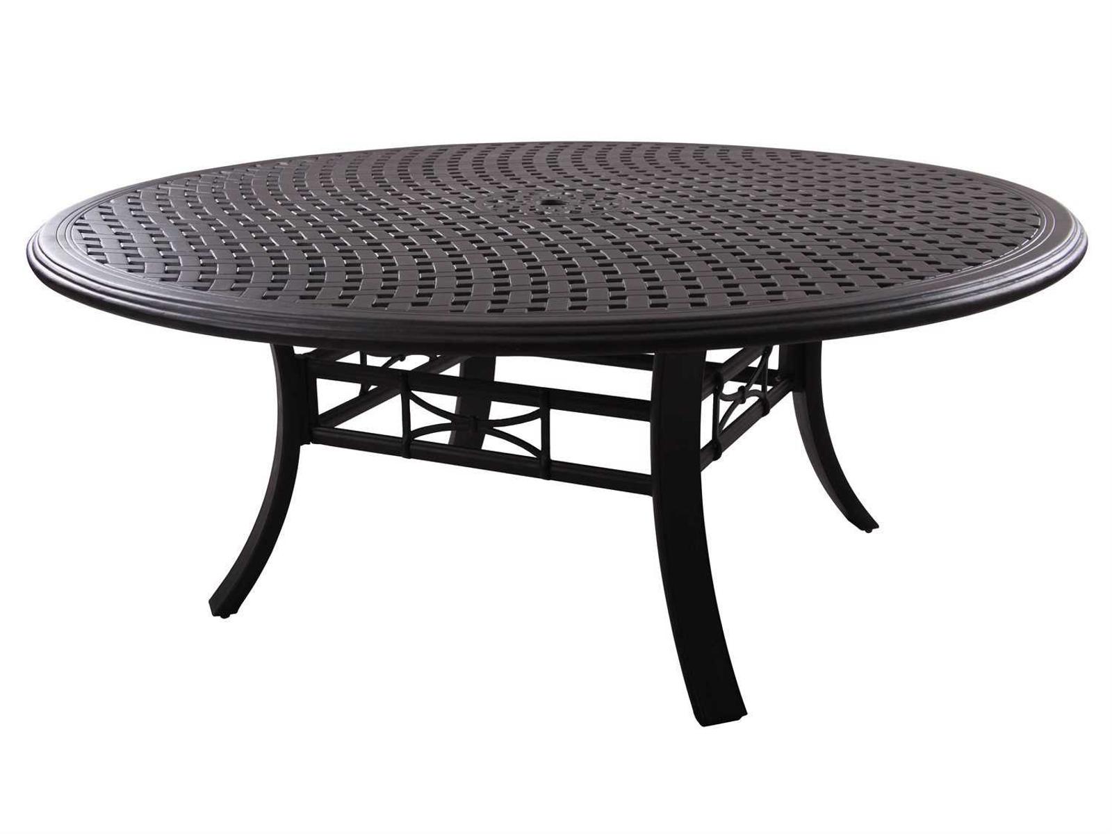 Darlee Series 99 71-Inch Round Cast Aluminum Dining Table in Antique ...