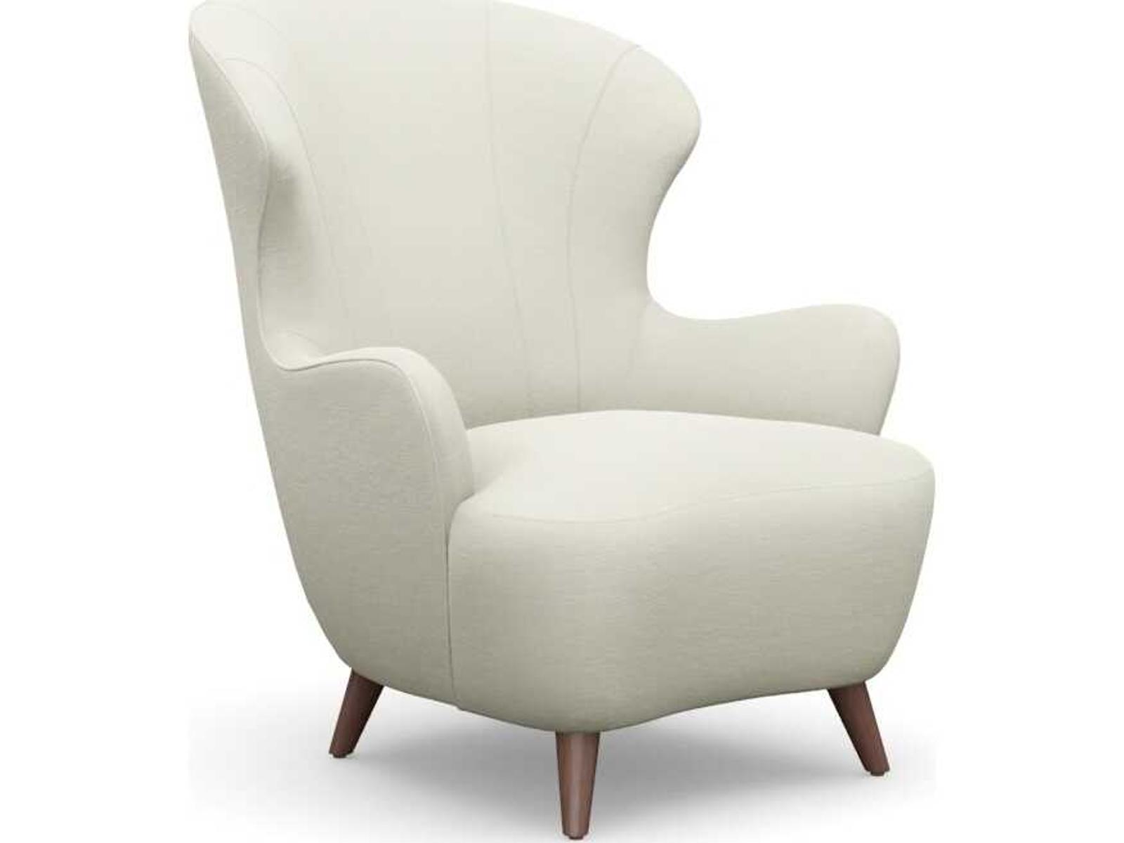 Interlude Home Ollie White Wingback Accent Chair — Bay Crest Polyester ...