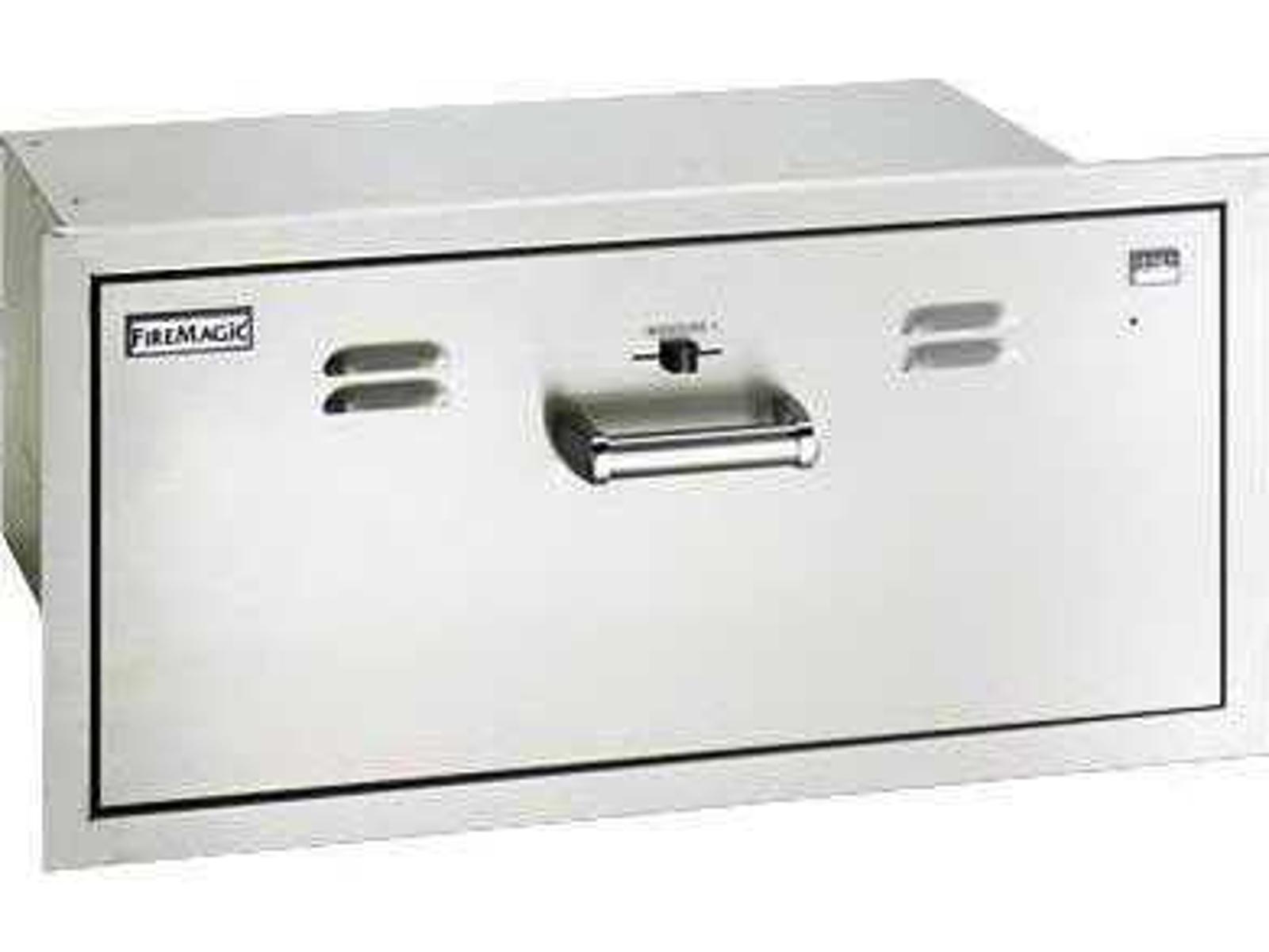 Fire Magic 30-Inch Stainless Steel Electric Warming Drawer | PatioLiving