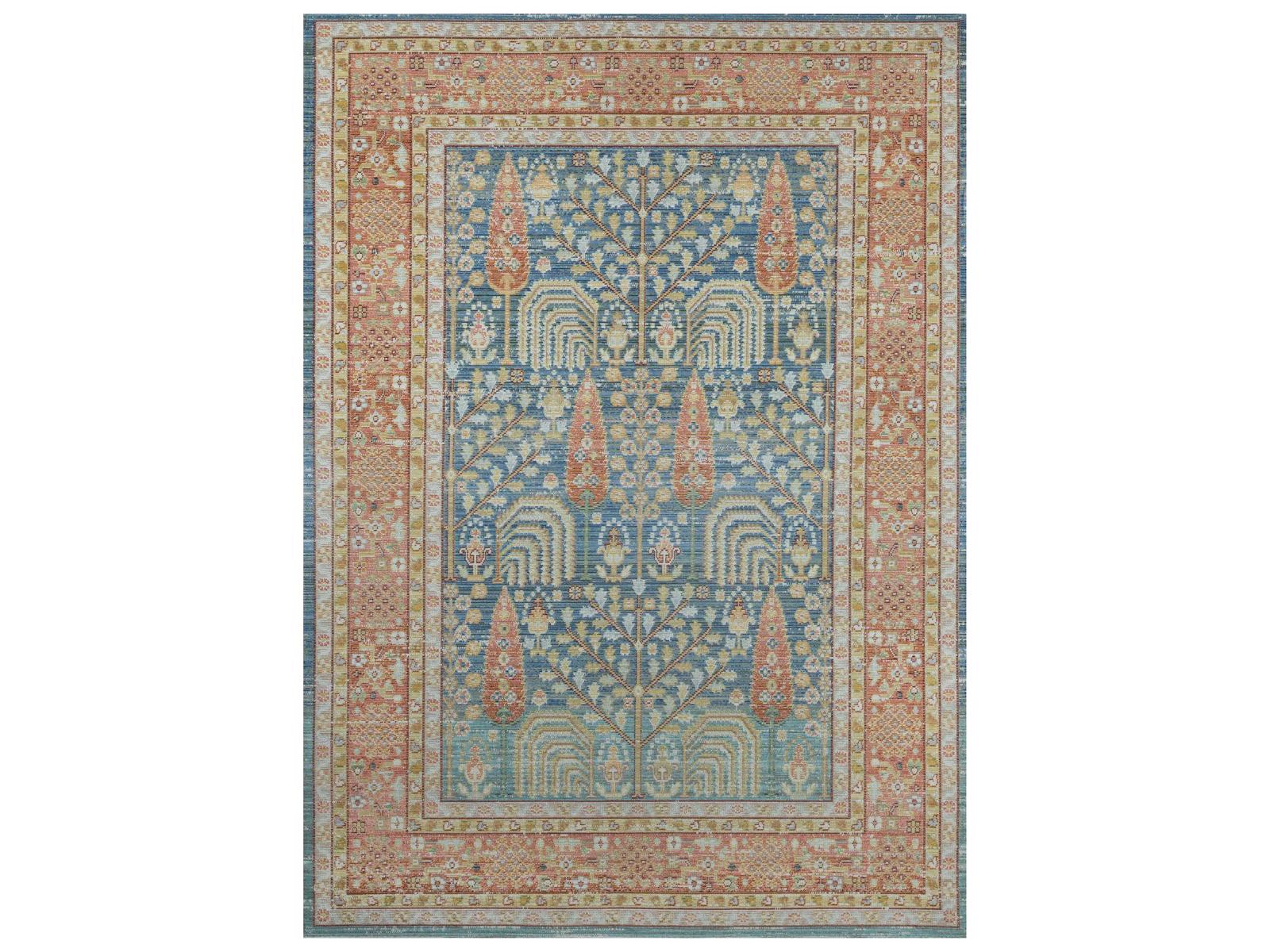 Momeni Isabella Bordered Area Rug — Traditional Medallion Pattern in ...