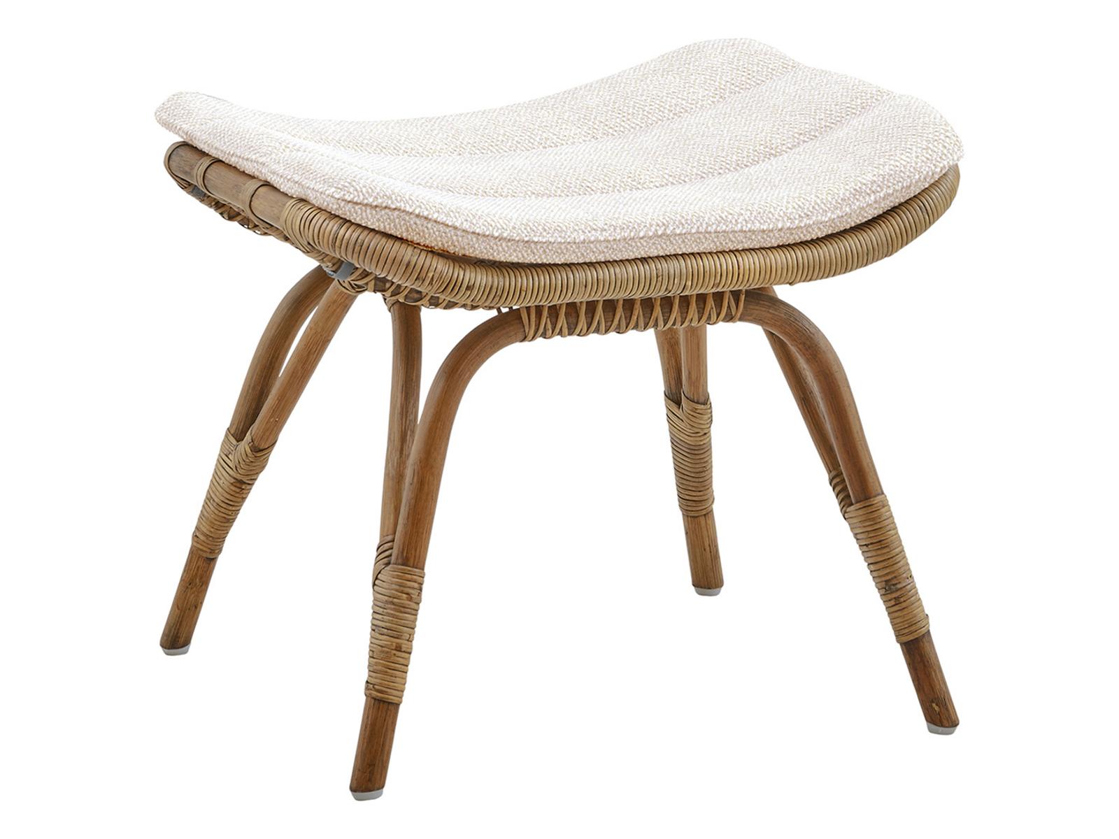Sika Design Originals Antique Wicker Cushion Ottoman in Youtoo Sand ...