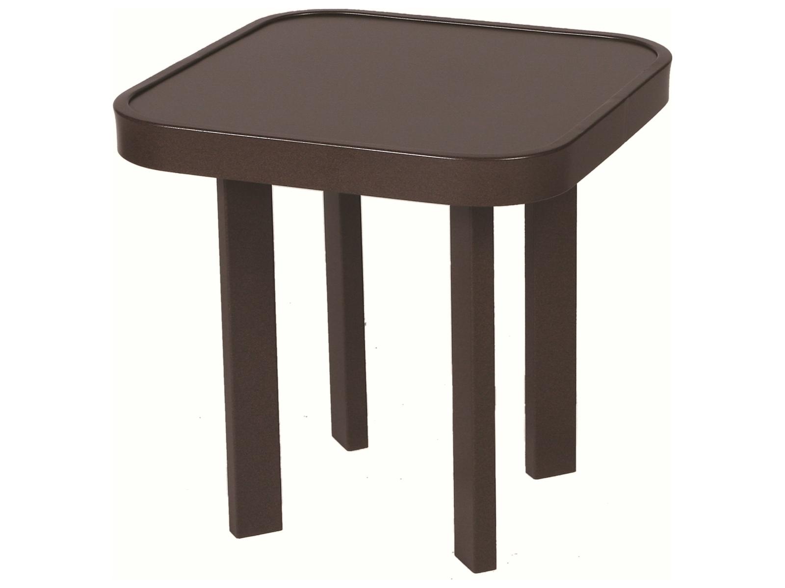 Suncoast Vectra 18-Inch Square Cast Aluminum Dining Table in Platinum ...