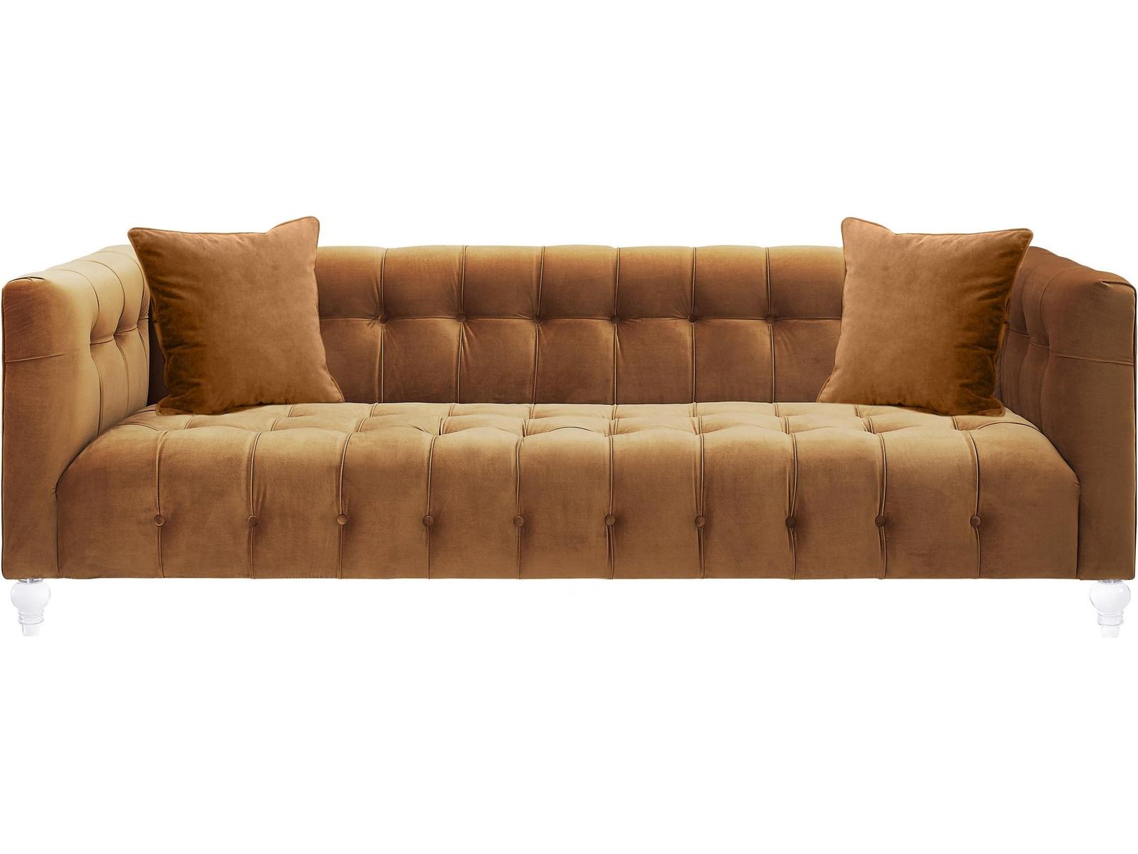 TOV Bea 90.6 Performance Velvet Tufted Sofa | TOV-S109 | LuxeDecor