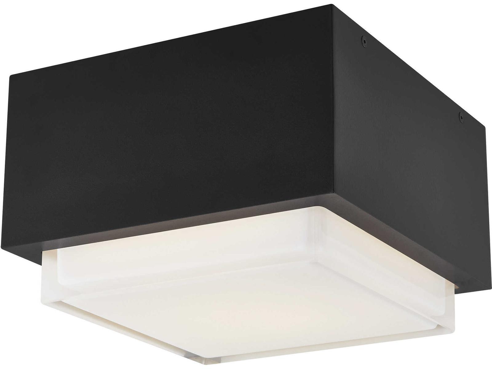 Visual Comfort Modern Leagan 1-Light Black Flush Mount ...