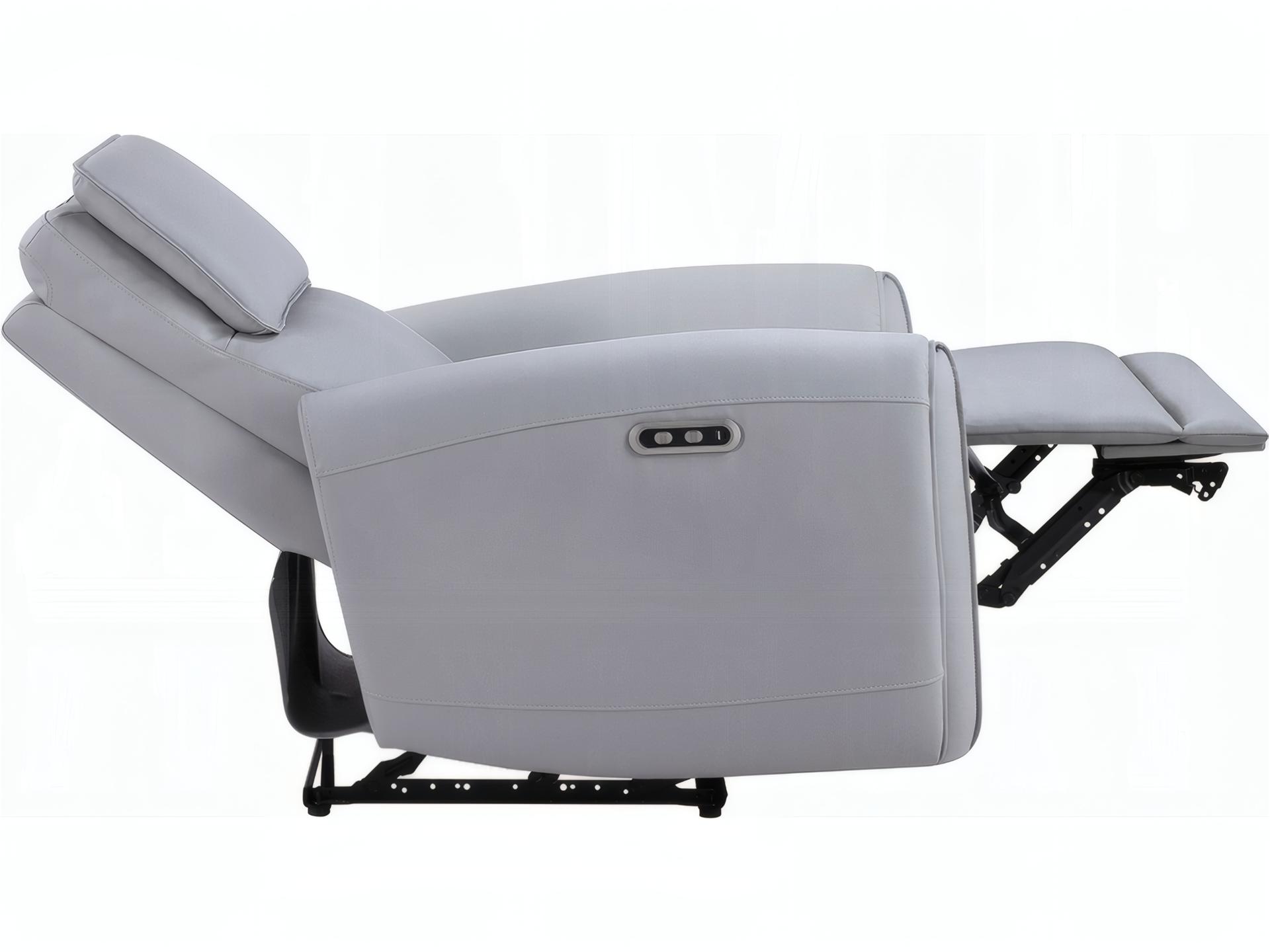 Acme Furniture Jeromie Power Motion Recliner — Gray Synthetic Leather ...