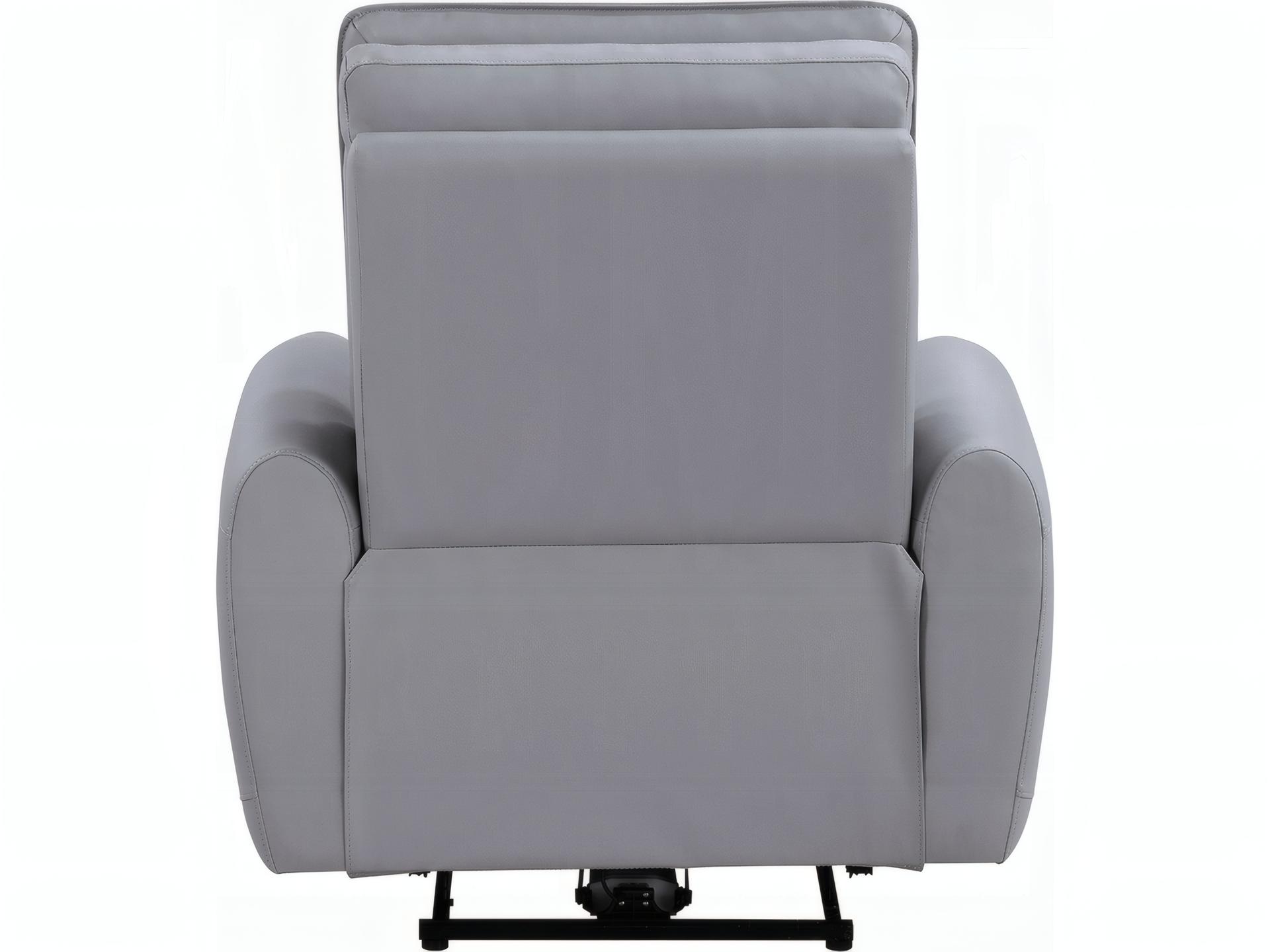 Acme Furniture Jeromie Power Motion Recliner — Gray Synthetic Leather ...