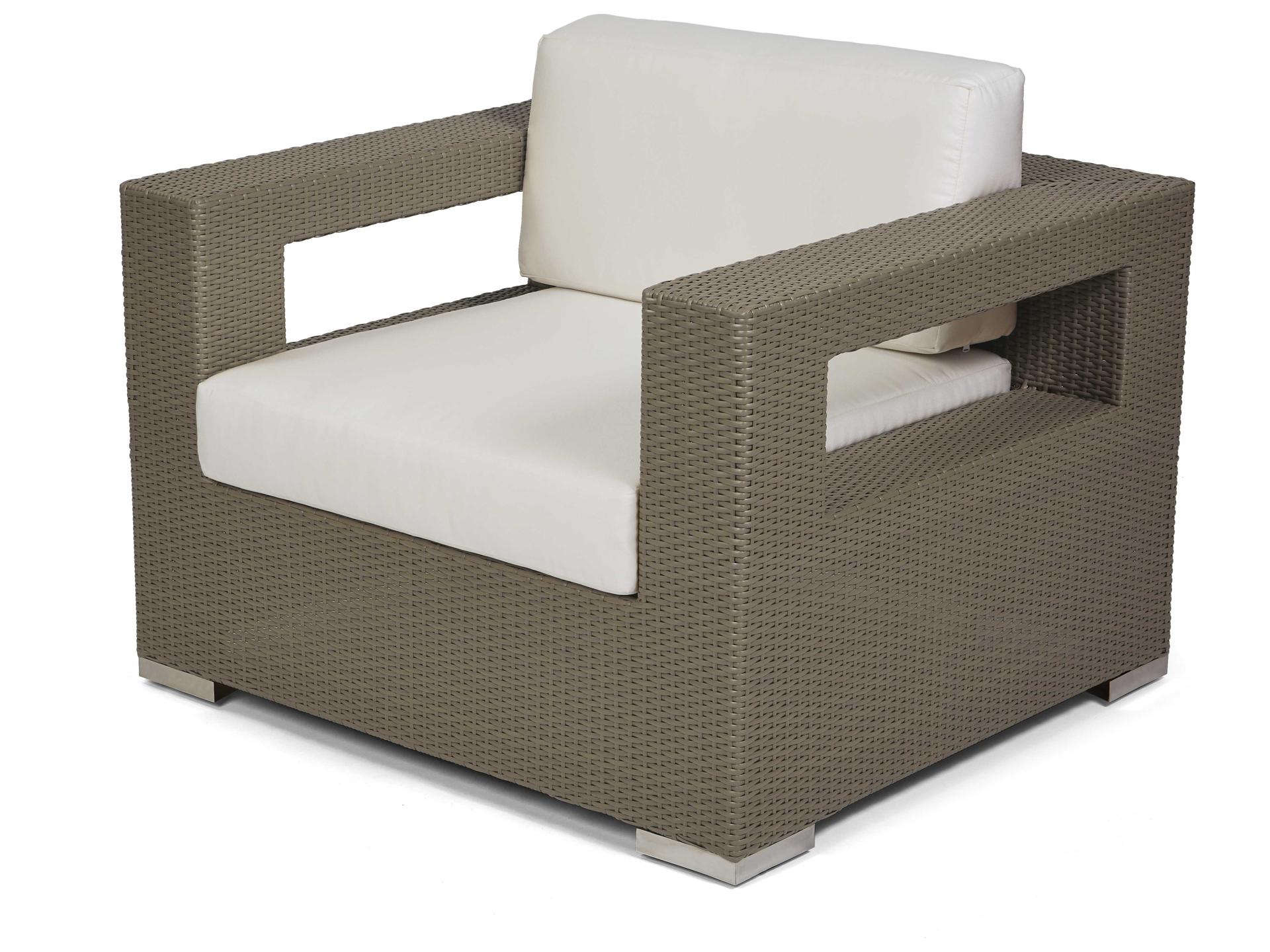 Caluco Tierra Wicker Outdoor Lounge Chair — All-Weather Aluminum Frame ...