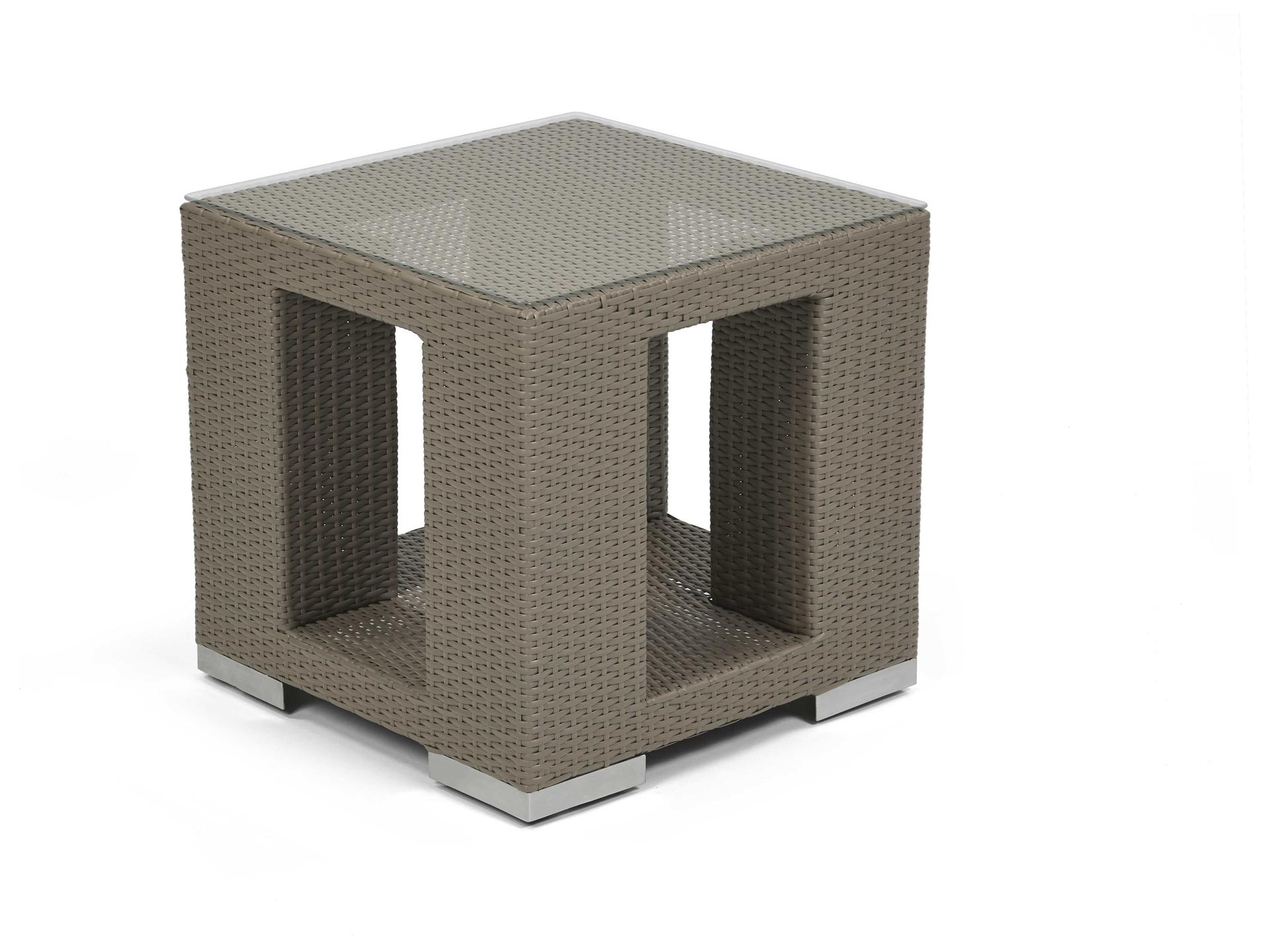 Caluco Square Outdoor Patio End Table | 829-E | LuxeDecor
