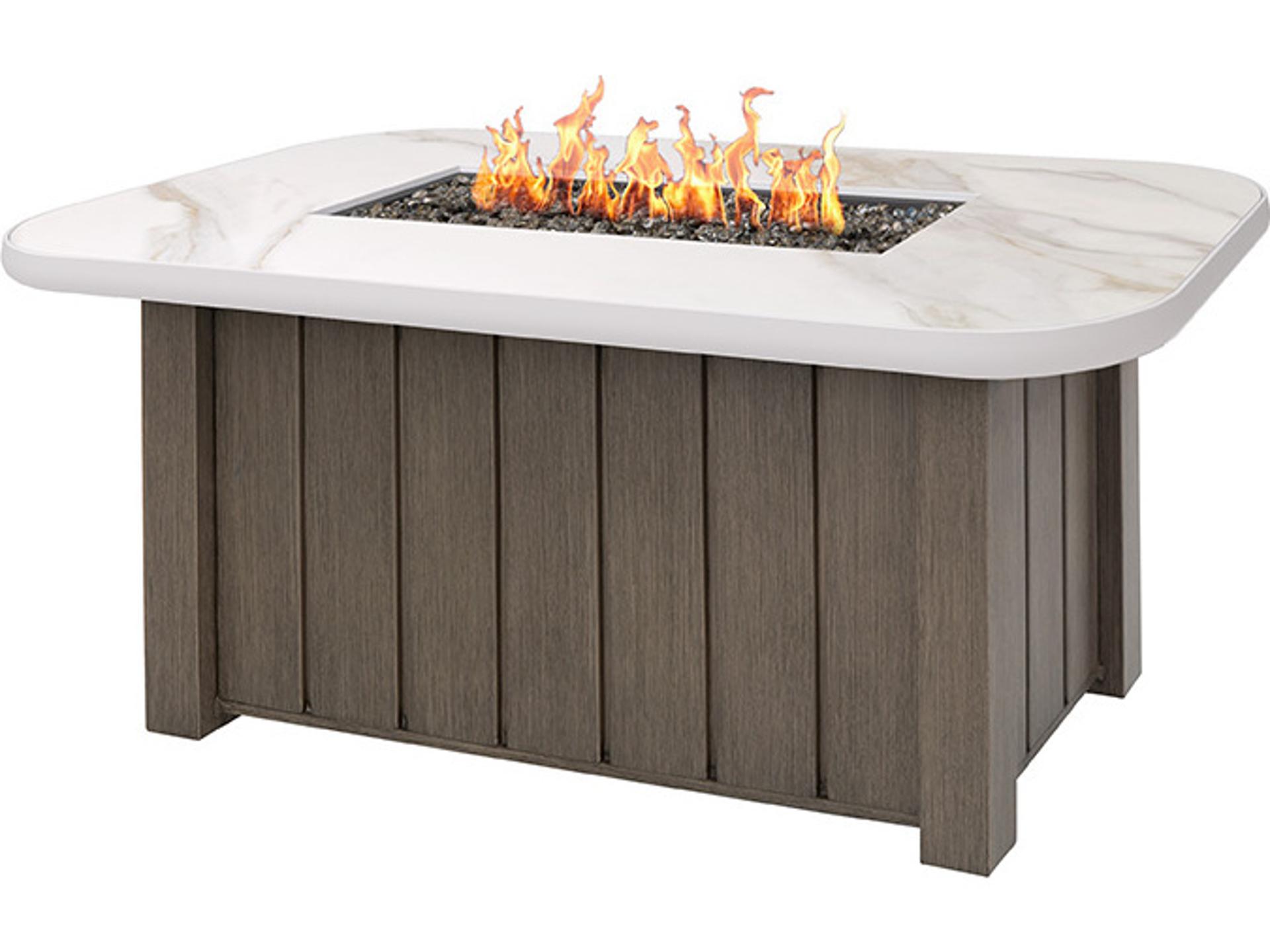 Ebel Aspen Sintered Stone Rectangular Fire Pit Top with Lid | 906-ASPEN ...