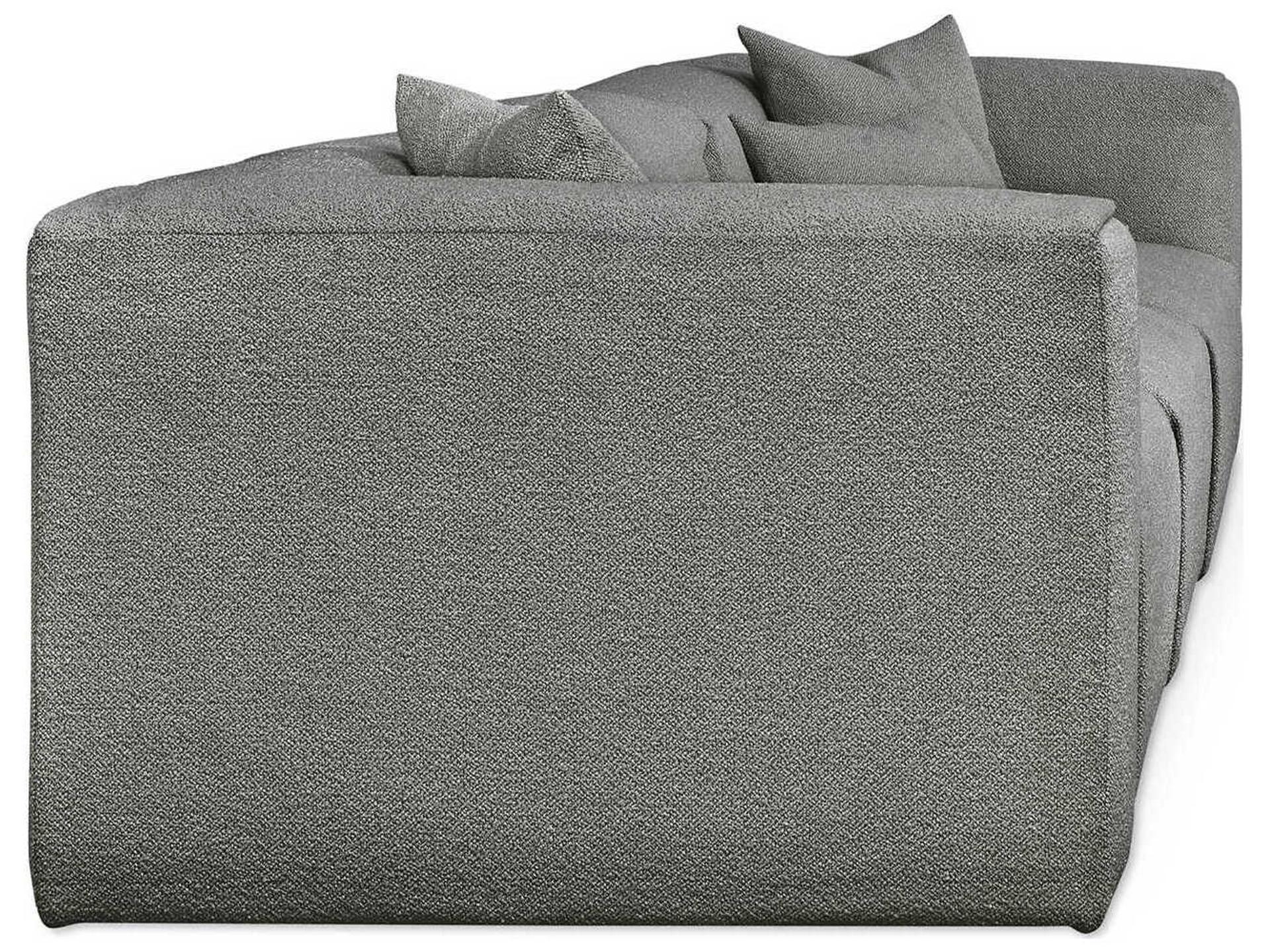 Gus* Modern Nest Modular 3-Seat Boucle Sofa — Morris Scoria Gray Fabric ...