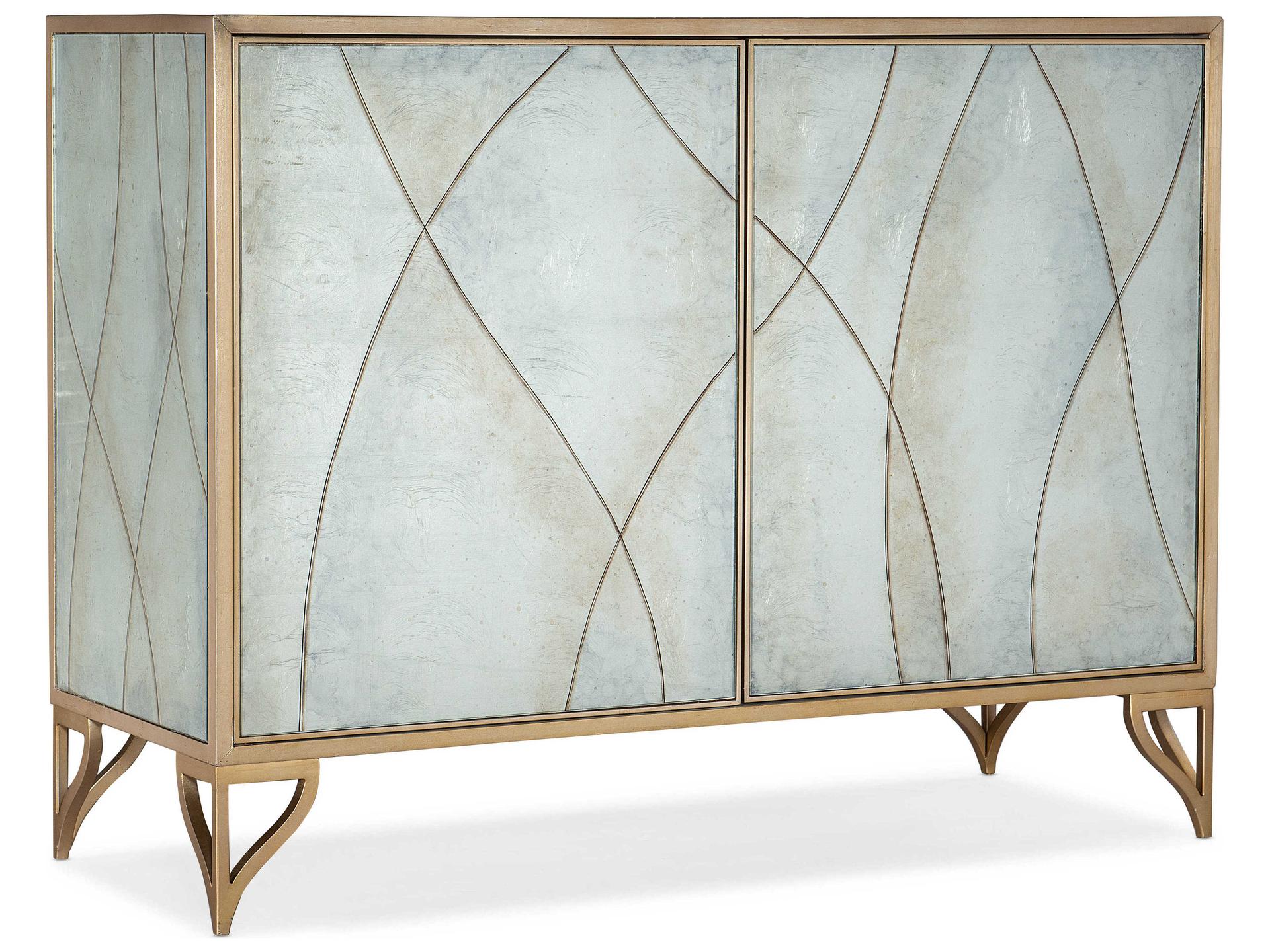 Hooker Furniture Melange Joannie Two Door Accent Chest — Gold Eglomise ...