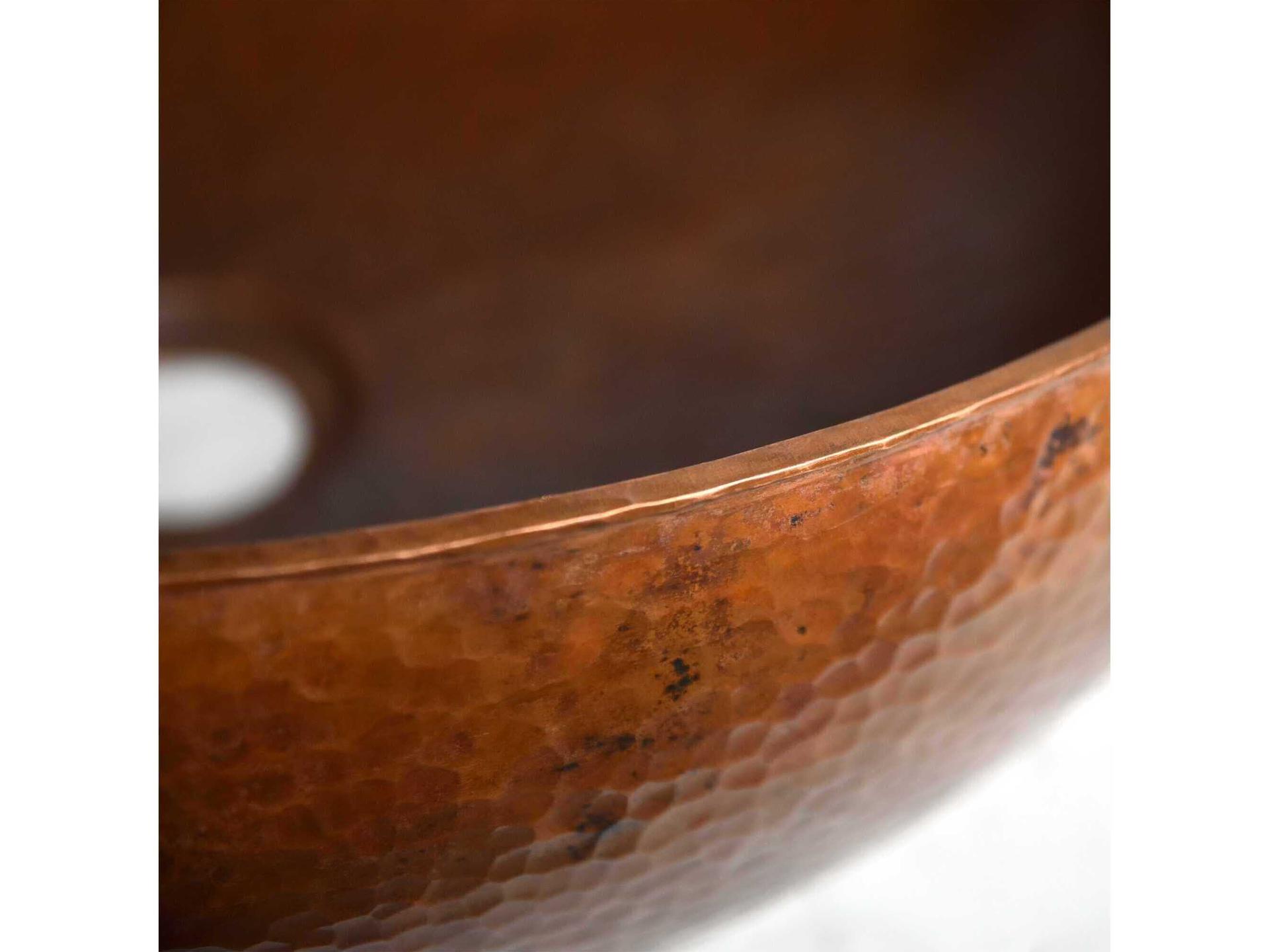 Native Trails Maestro Oval Tempered Copper Vessel Bathroom Sink | LuxeDecor